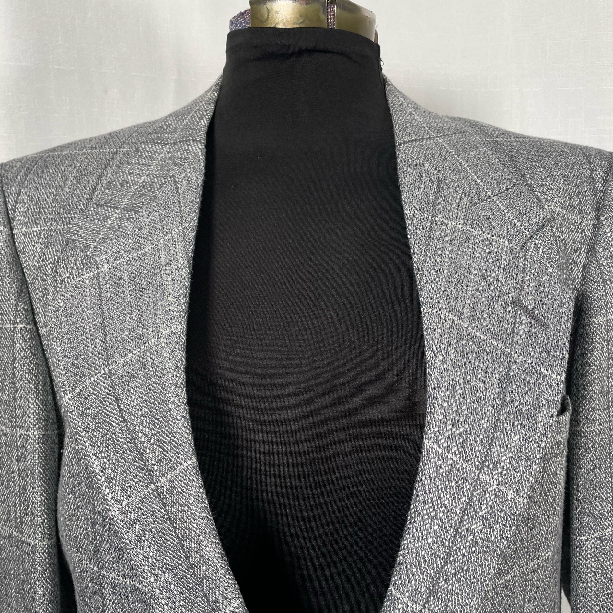 Vintage 80s Gray Windowpane Plaid Tweed Blazer By Evan-Picone | Shop ...