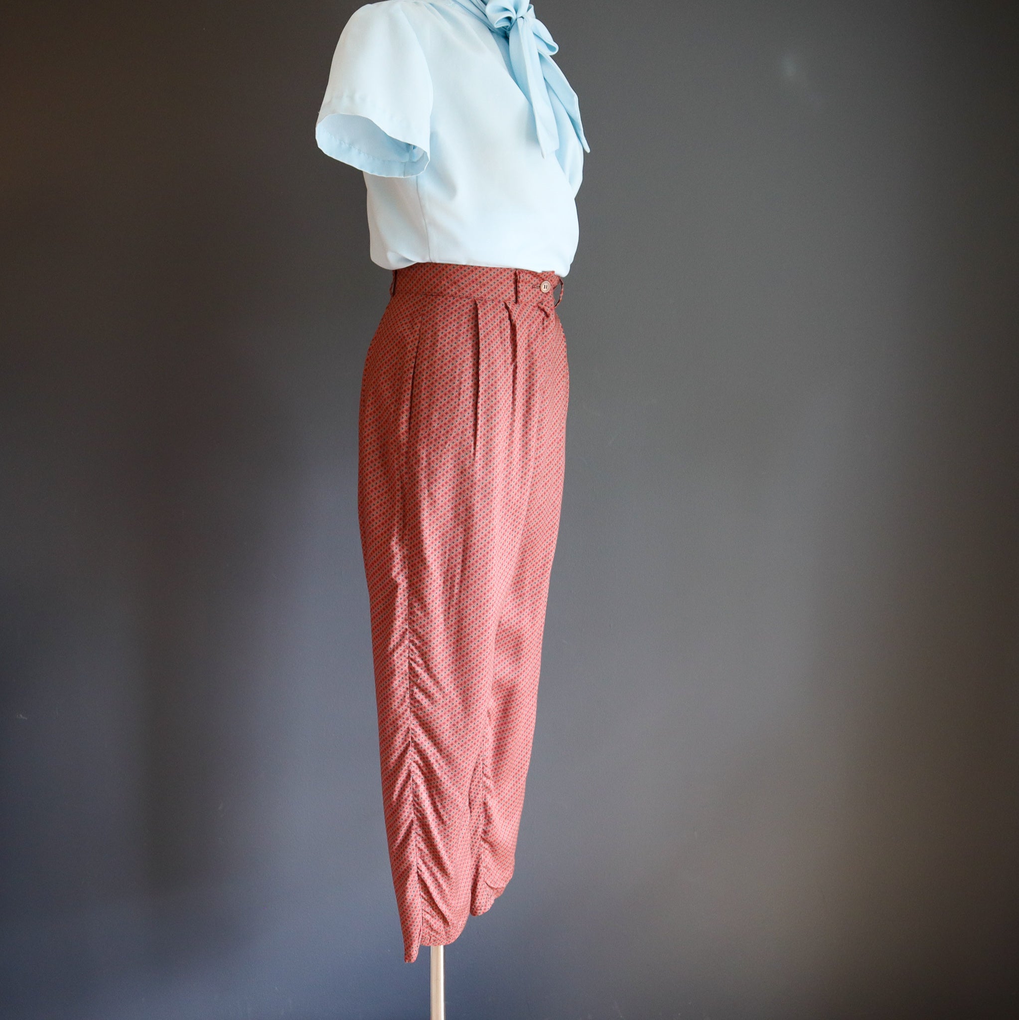 Vintage 80s/90s High Waist Tapered Rayon Trouser Pants By Young ...