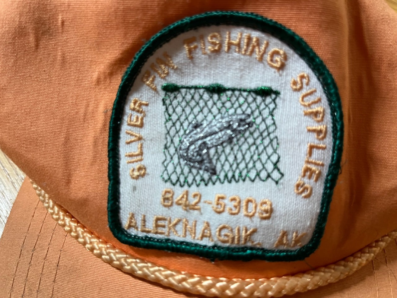Vintage 70s Orange Adjustable Cap Silver Fin Fishing Supplies | Shop ...