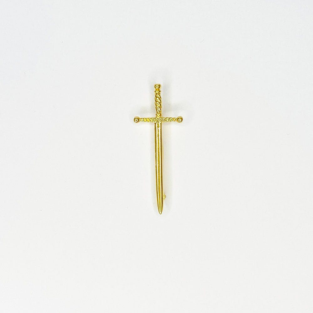 Vintage 60’s Gold Tone Sword Pin by Crown Trifari | Shop THRILLING