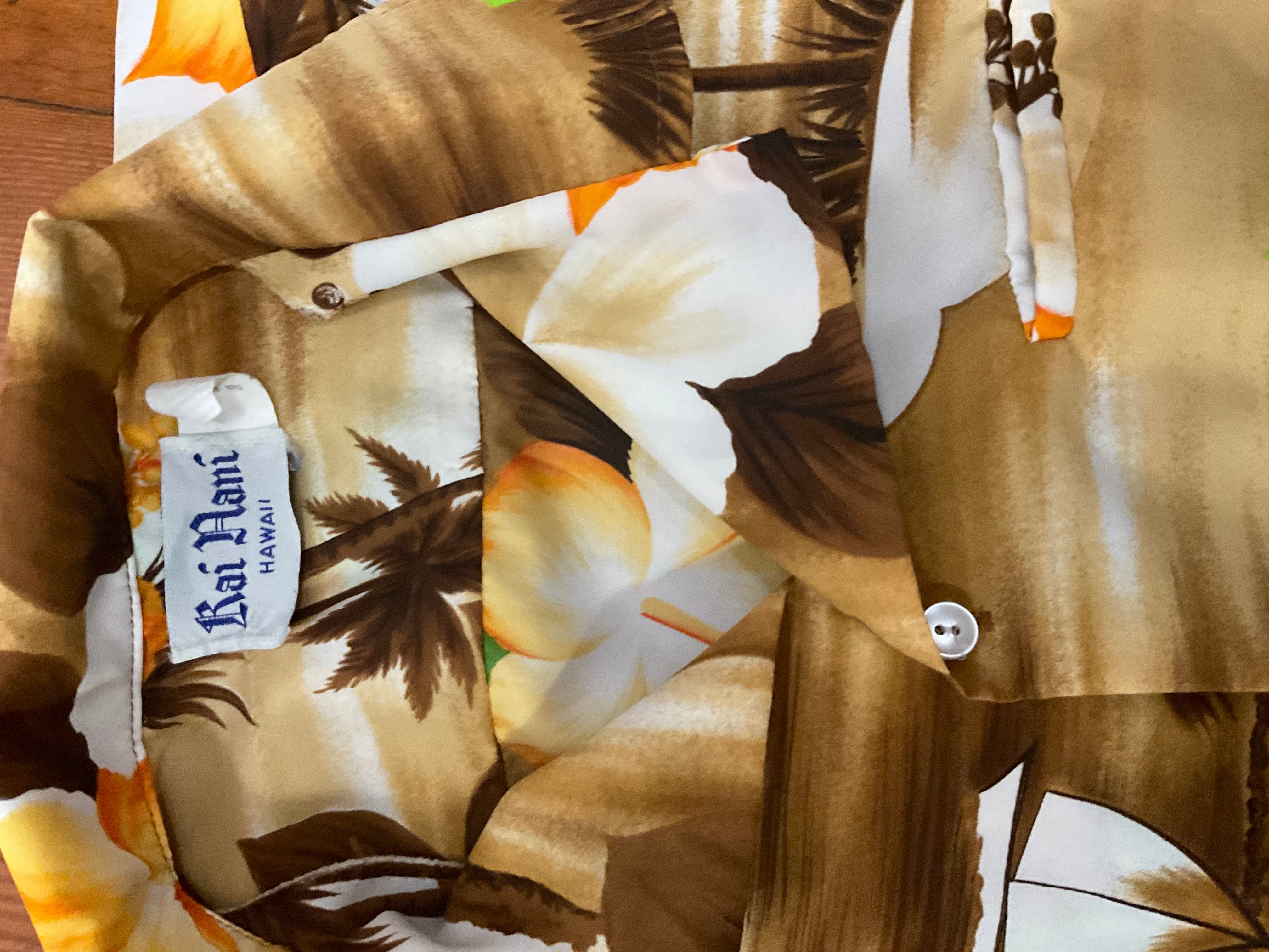 Vintage 60s/70s Classic Hawaiian Orange Hibiscus Shirt By Rai Nani ...