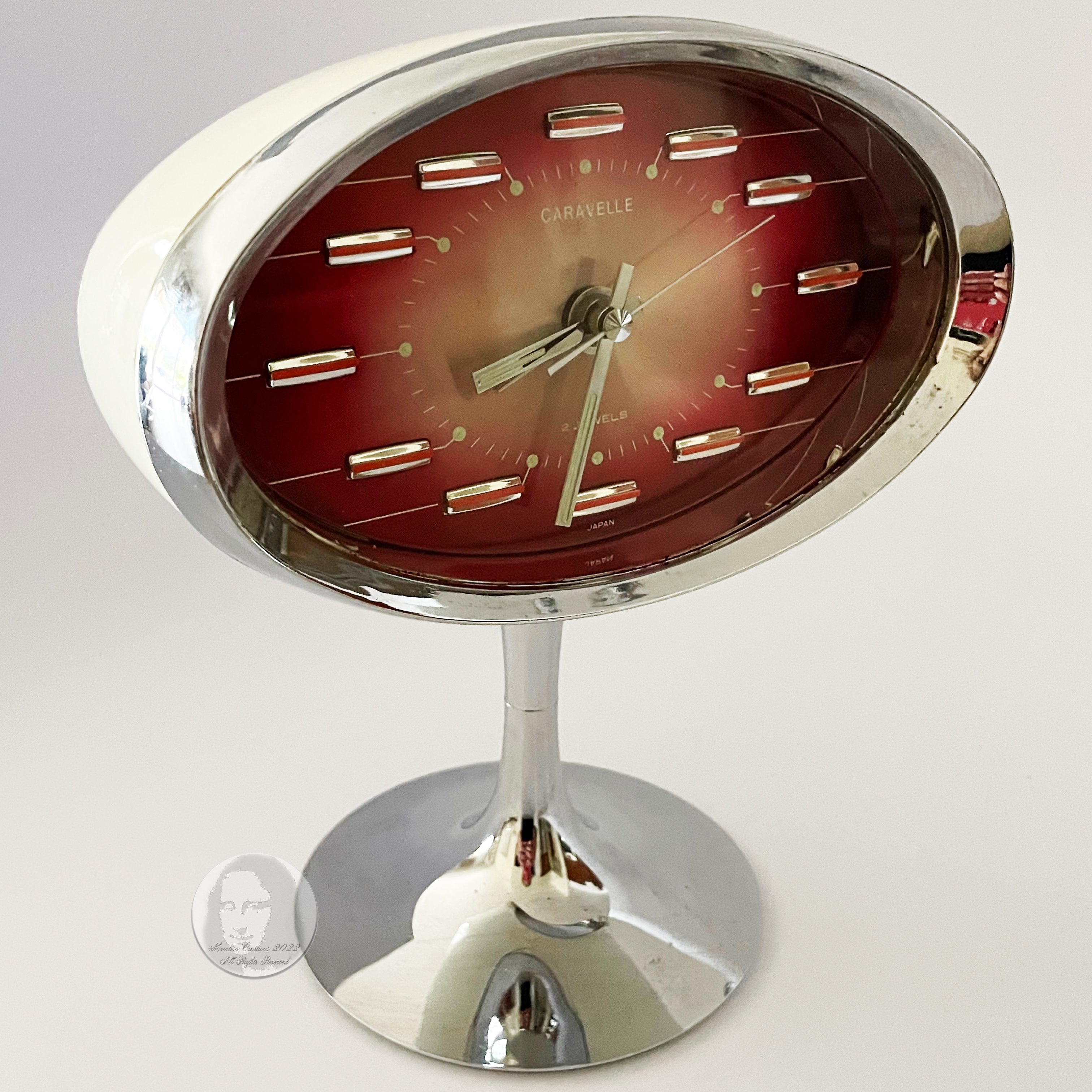 Vintage 60s Space Age Alarm Clock Wind-up Tulip Mid Century By ...