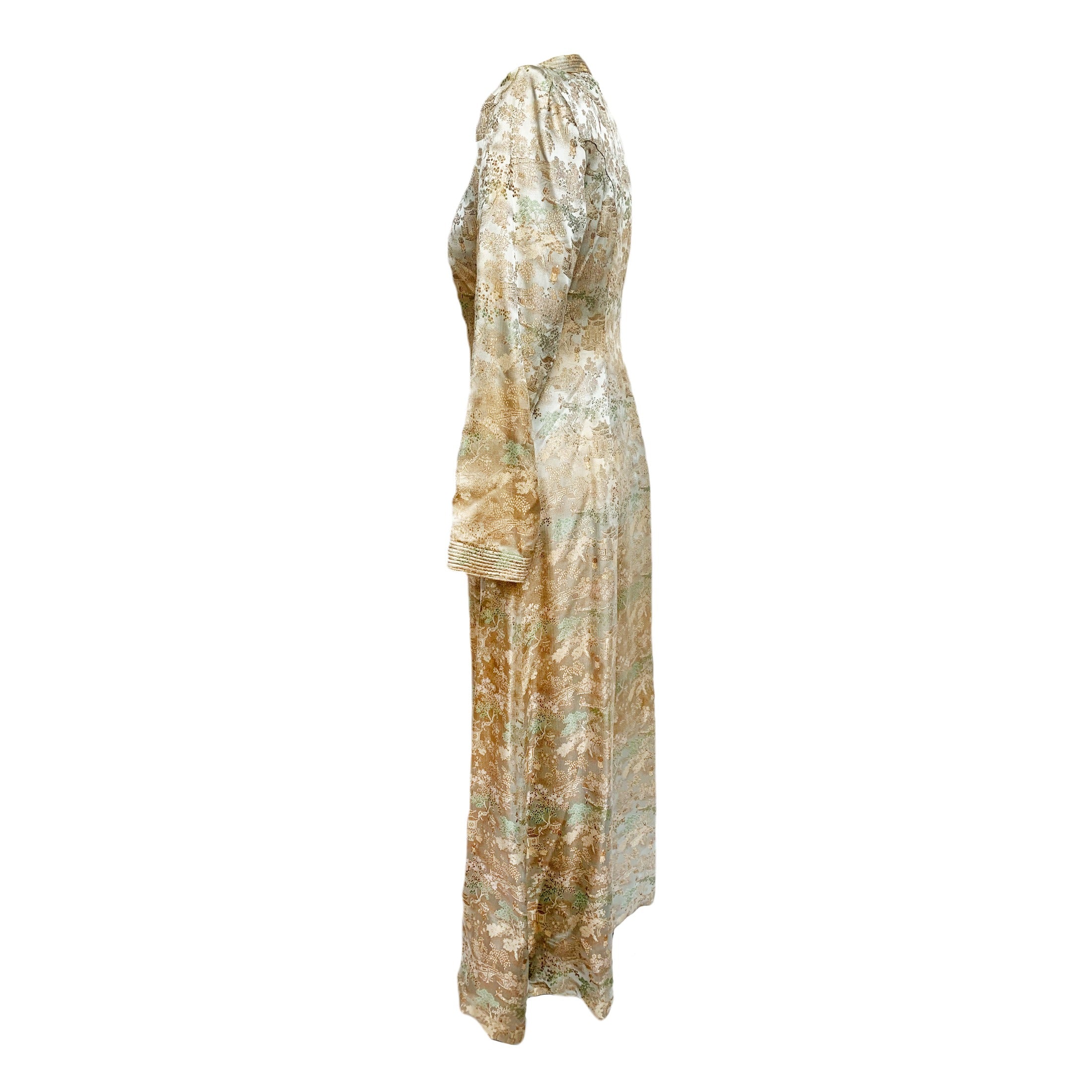 Vintage Asian Satin Brocade Long Duster Jacket | Shop THRILLING