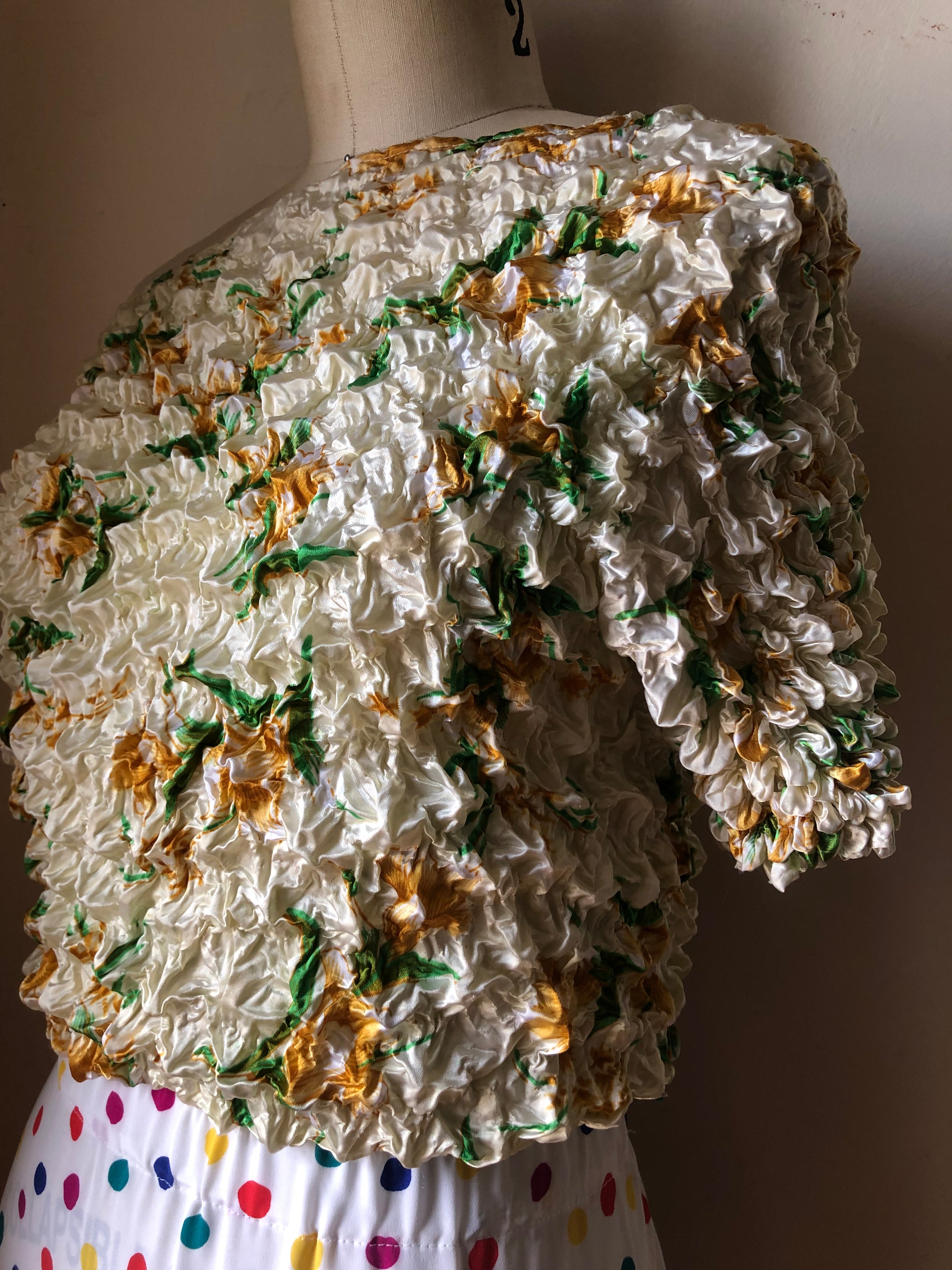 Vintage 80s/90s Floral Popcorn Scrunchie Top | Shop THRILLING