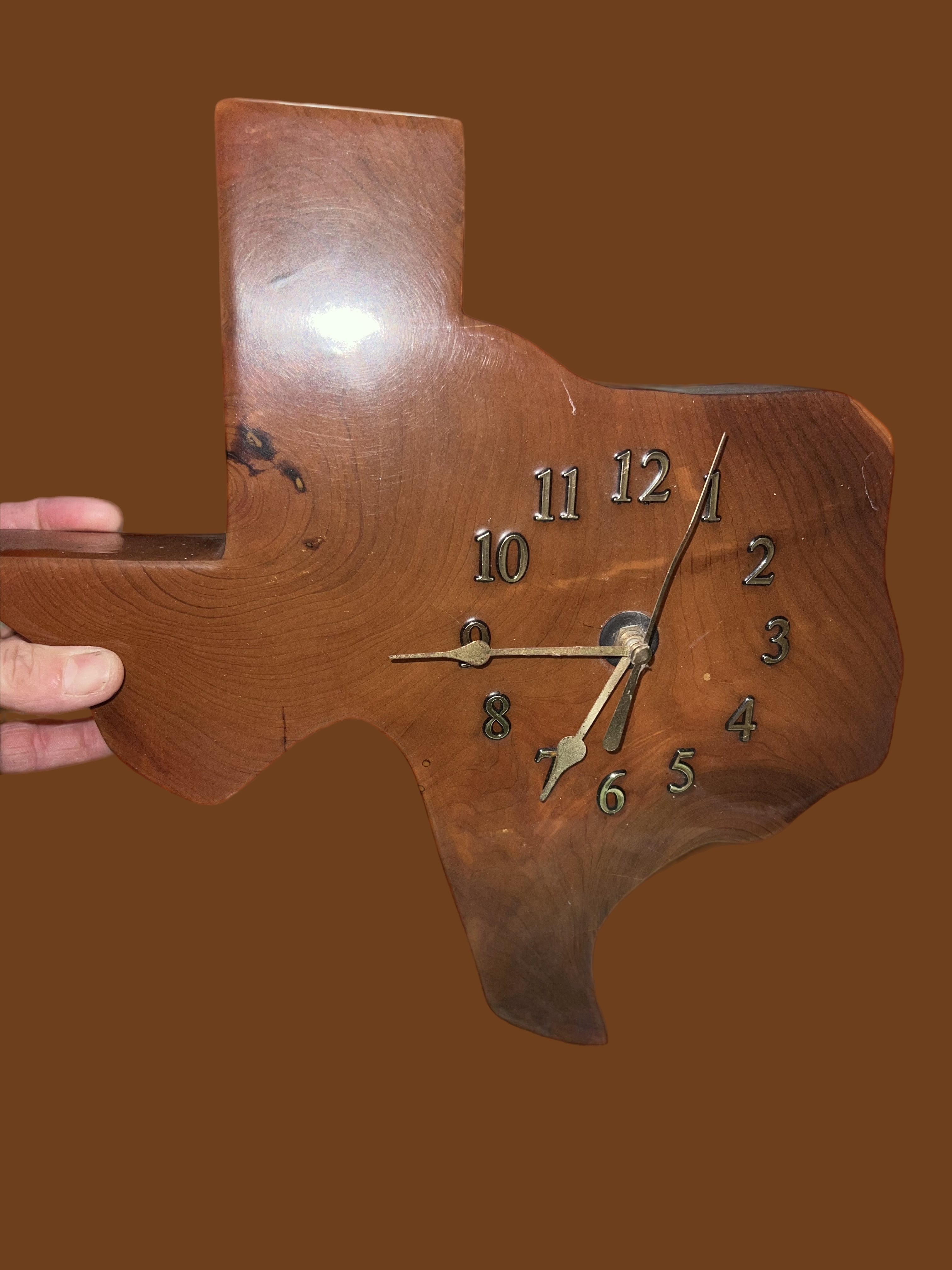 Vintage 70s/80s 70s/80s Wooden Texas Clock | Shop THRILLING