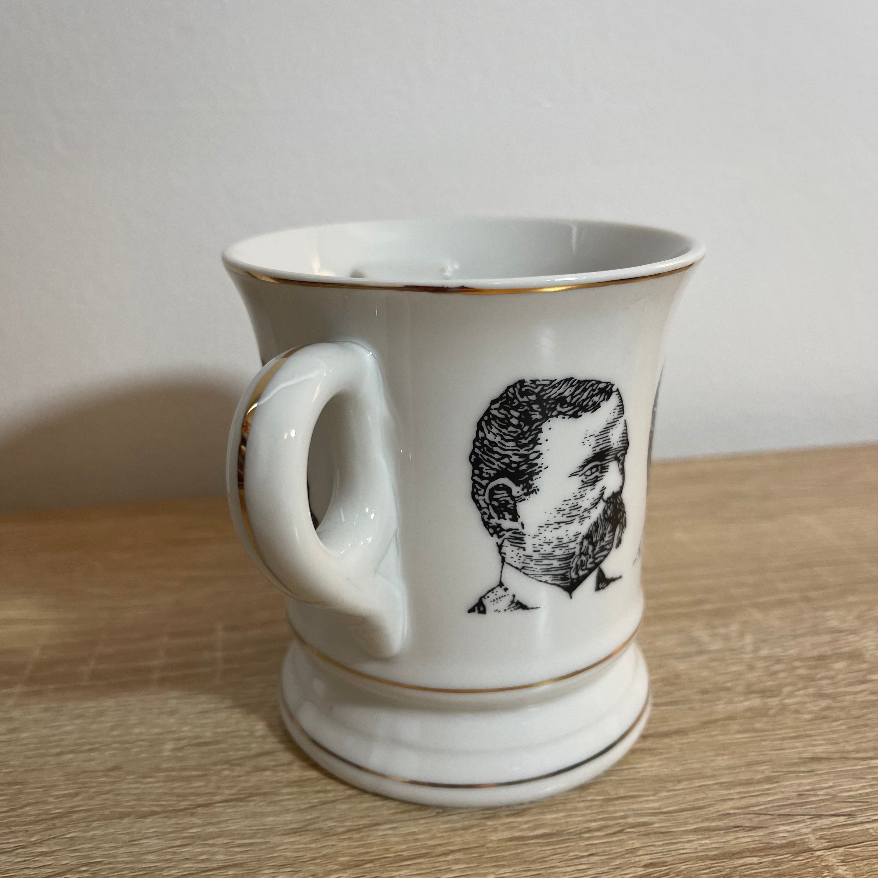 Vintage Mustache Mug With Gold Detailing | Shop THRILLING