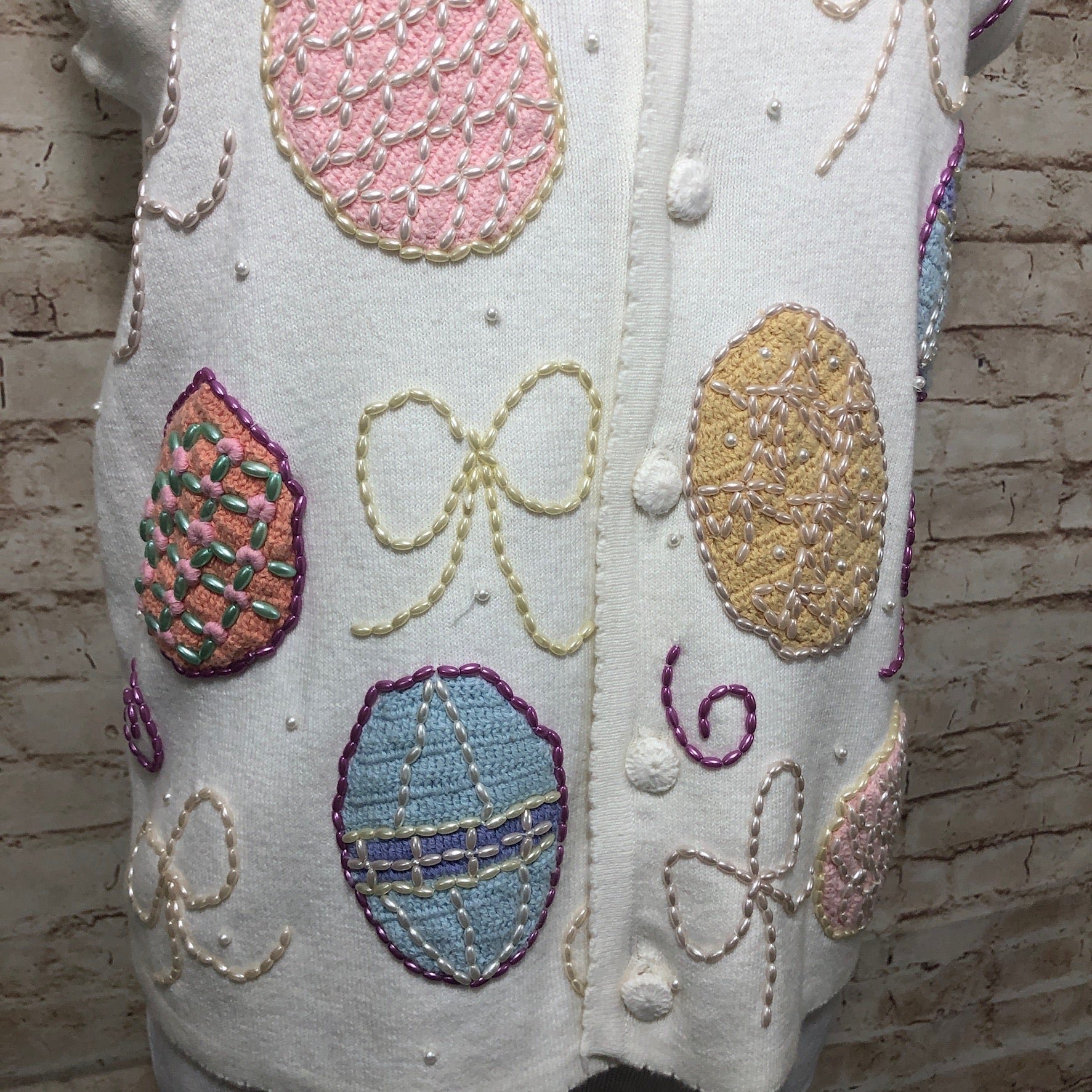 Vintage Easter Egg Sweater Vest Spring by Eagles Eye | Shop THRILLING