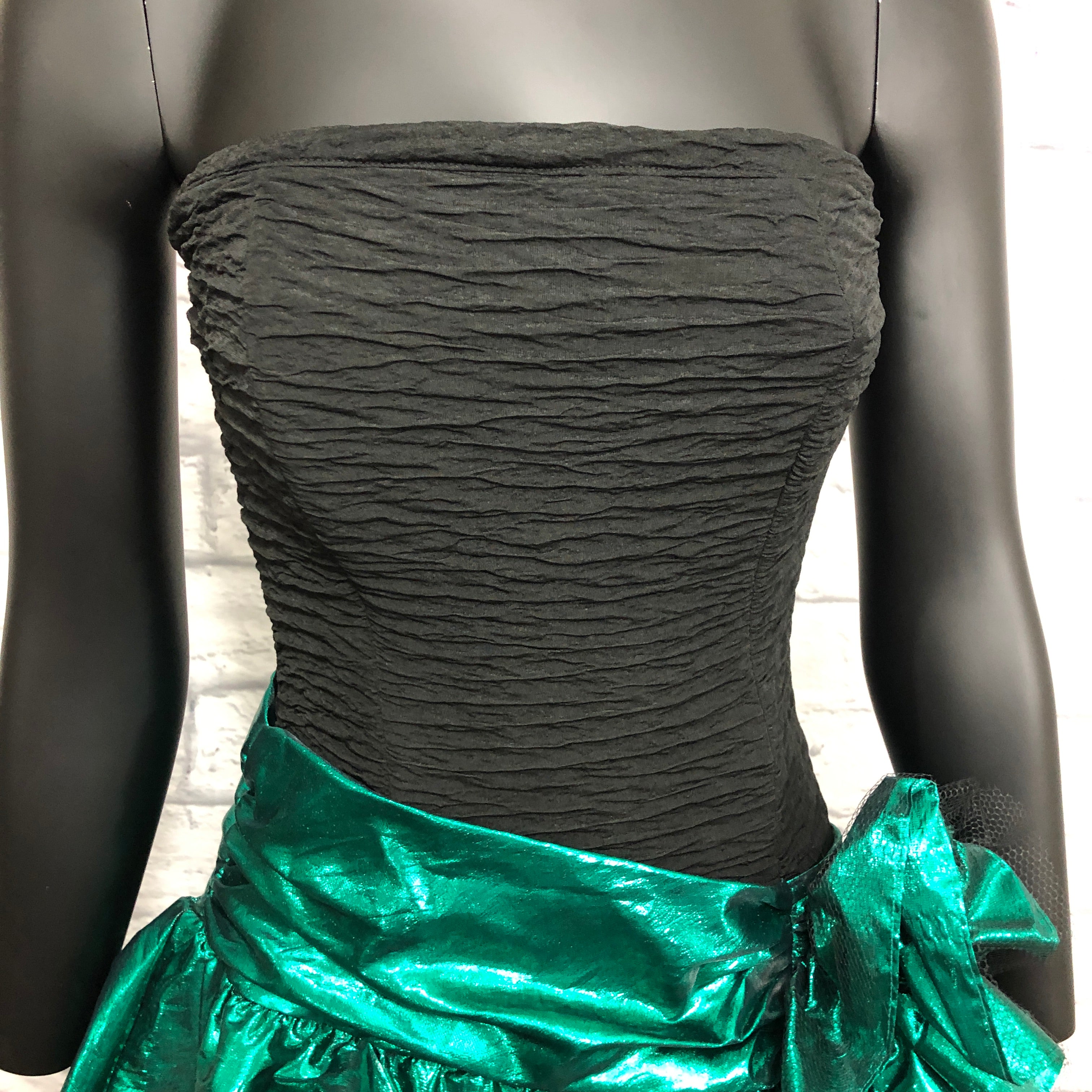 Vintage 80s/90s Strapless Lamè Metallic Prom Dress by Stash | Shop ...