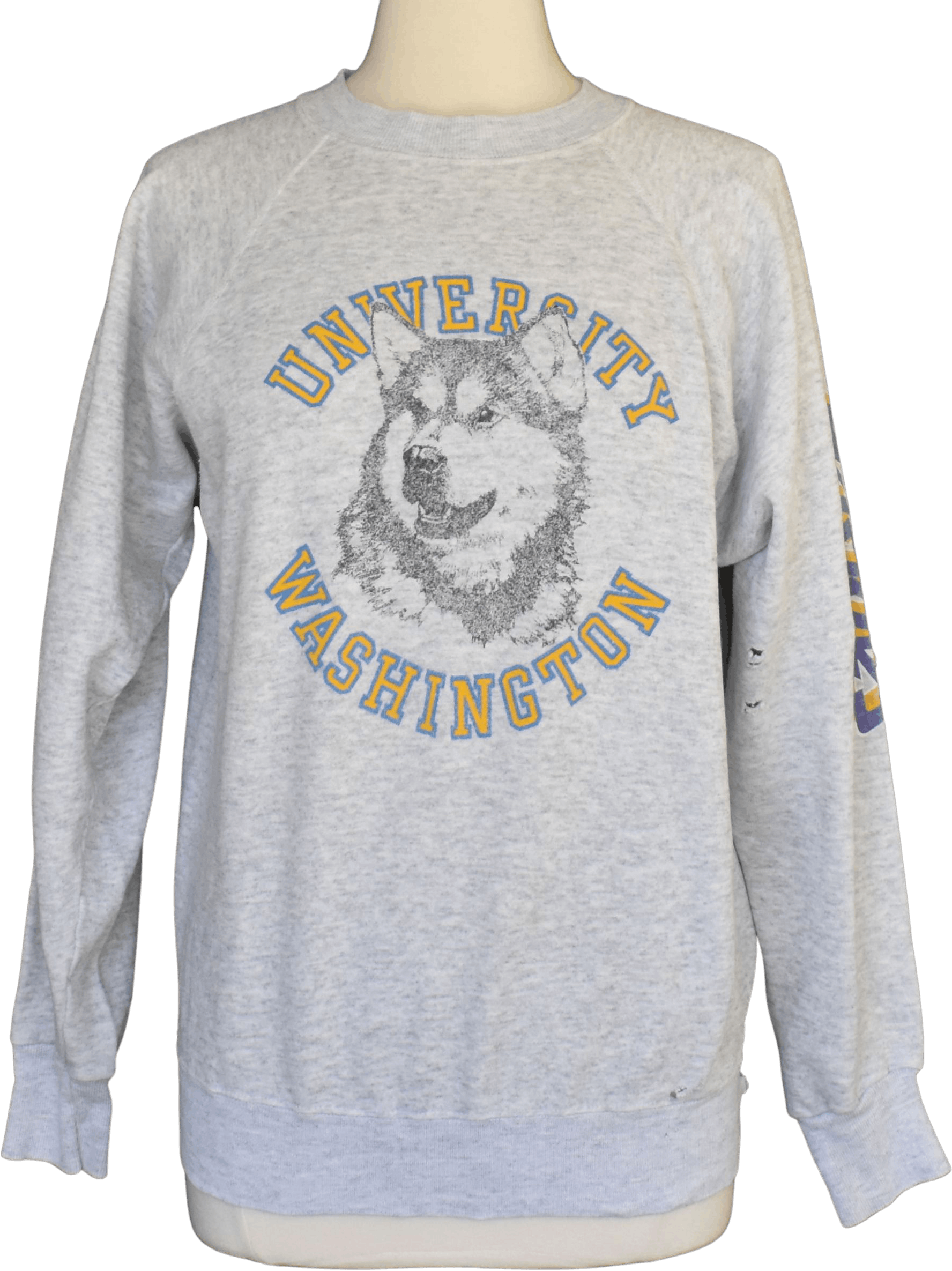 Vintage 80's University of Washington Raglan Sweatshirt by Ultra Sweats ...