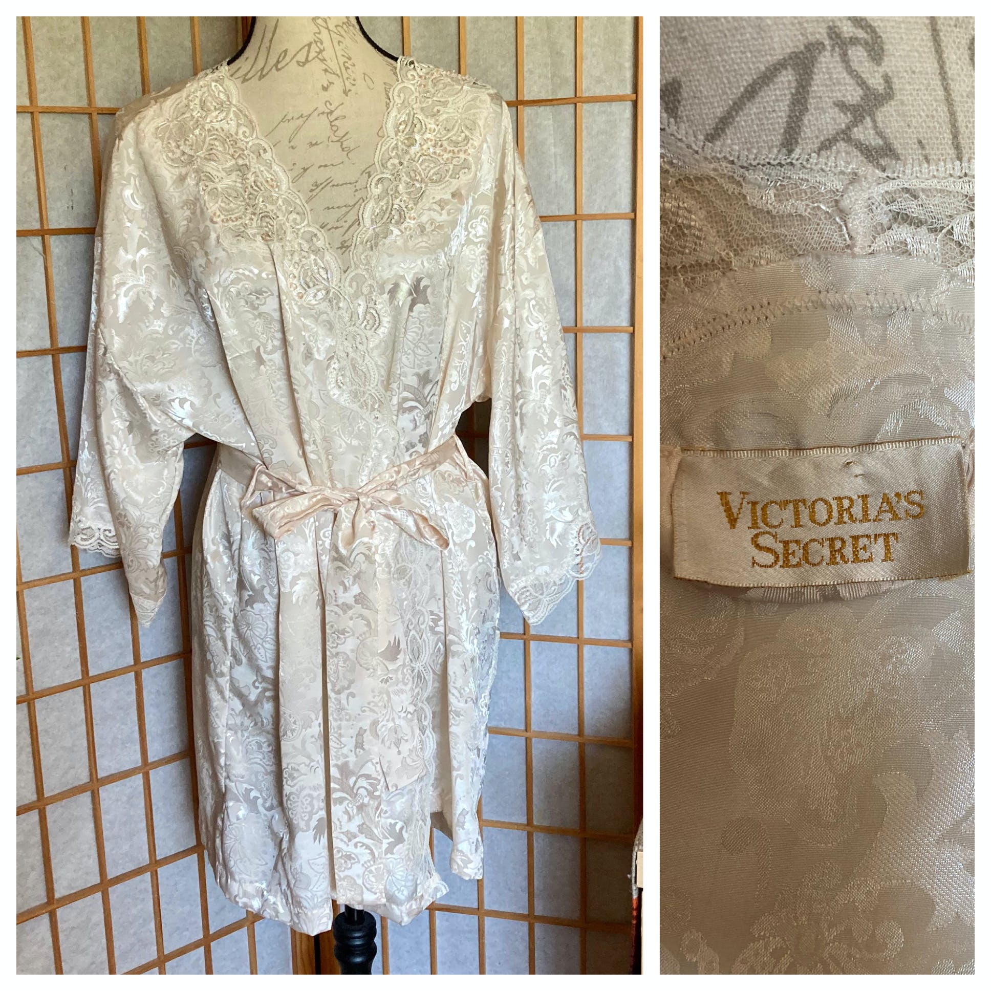 Vintage 80’s 90’s Victorias Secret Ornate Robe Osfa by Victoria's ...