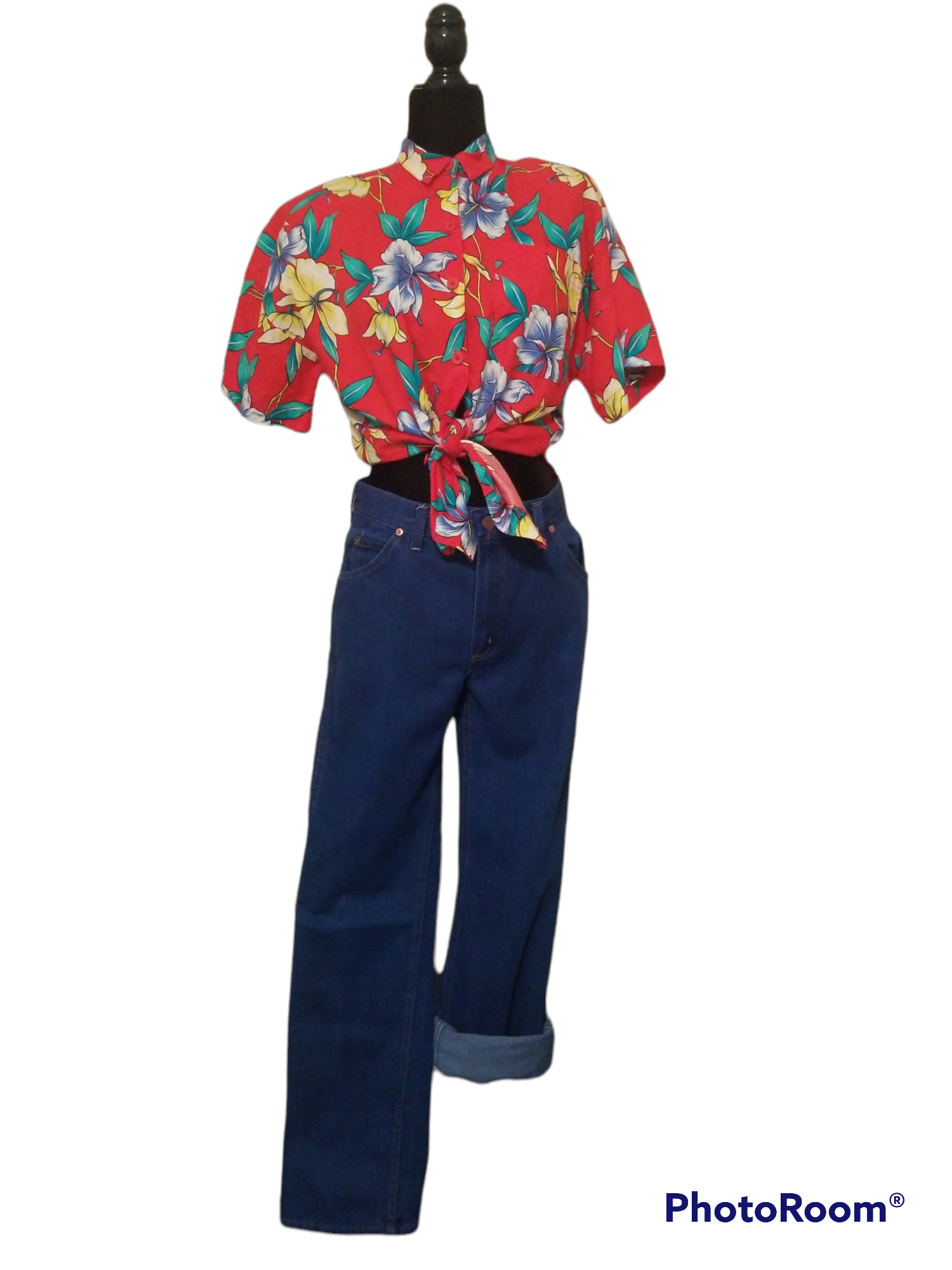 Vintage 80s High Rise Medium Blue Bootcut Jeans By Roebucks | Shop ...