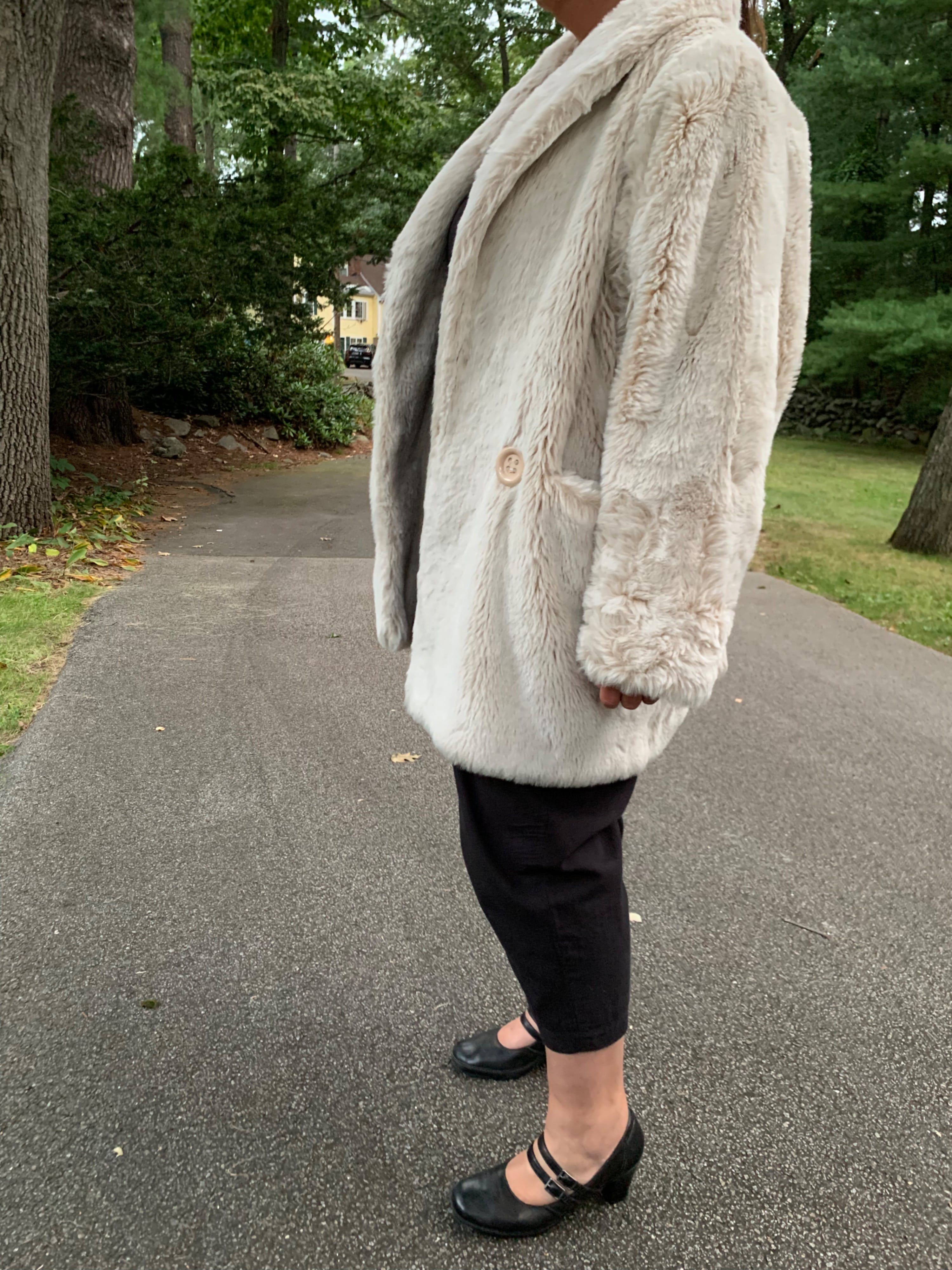 Vintage Open Front Off White Faux Fur Coat | Shop THRILLING