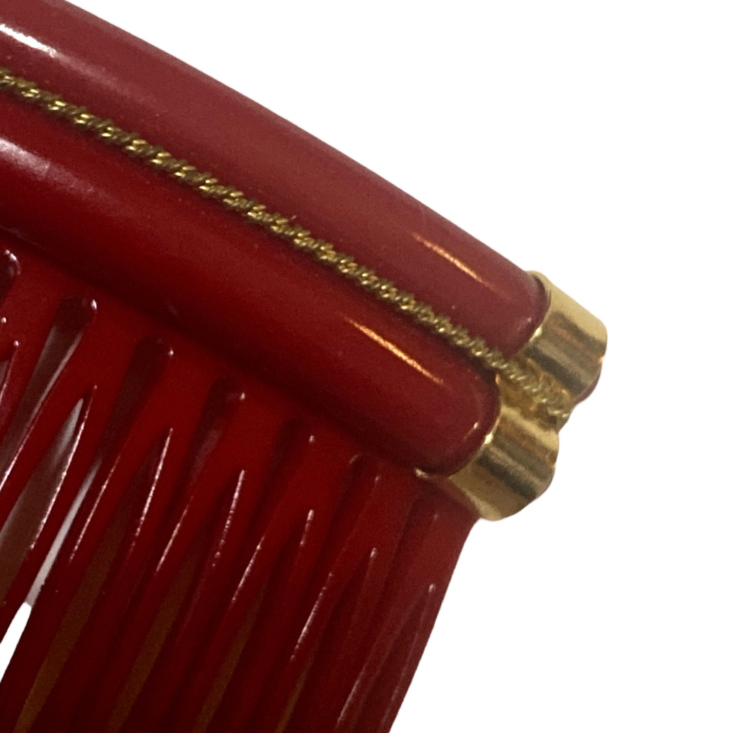 70s/80s Vintage Red And Gold French Hair Comb Deadstock | Shop THRILLING
