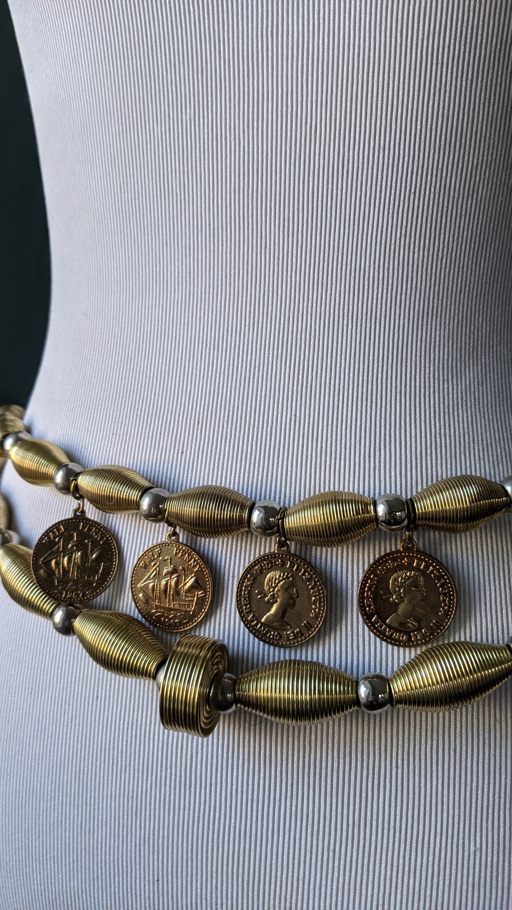 Vintage 80’s Brass Coin Swag Belt | Shop THRILLING