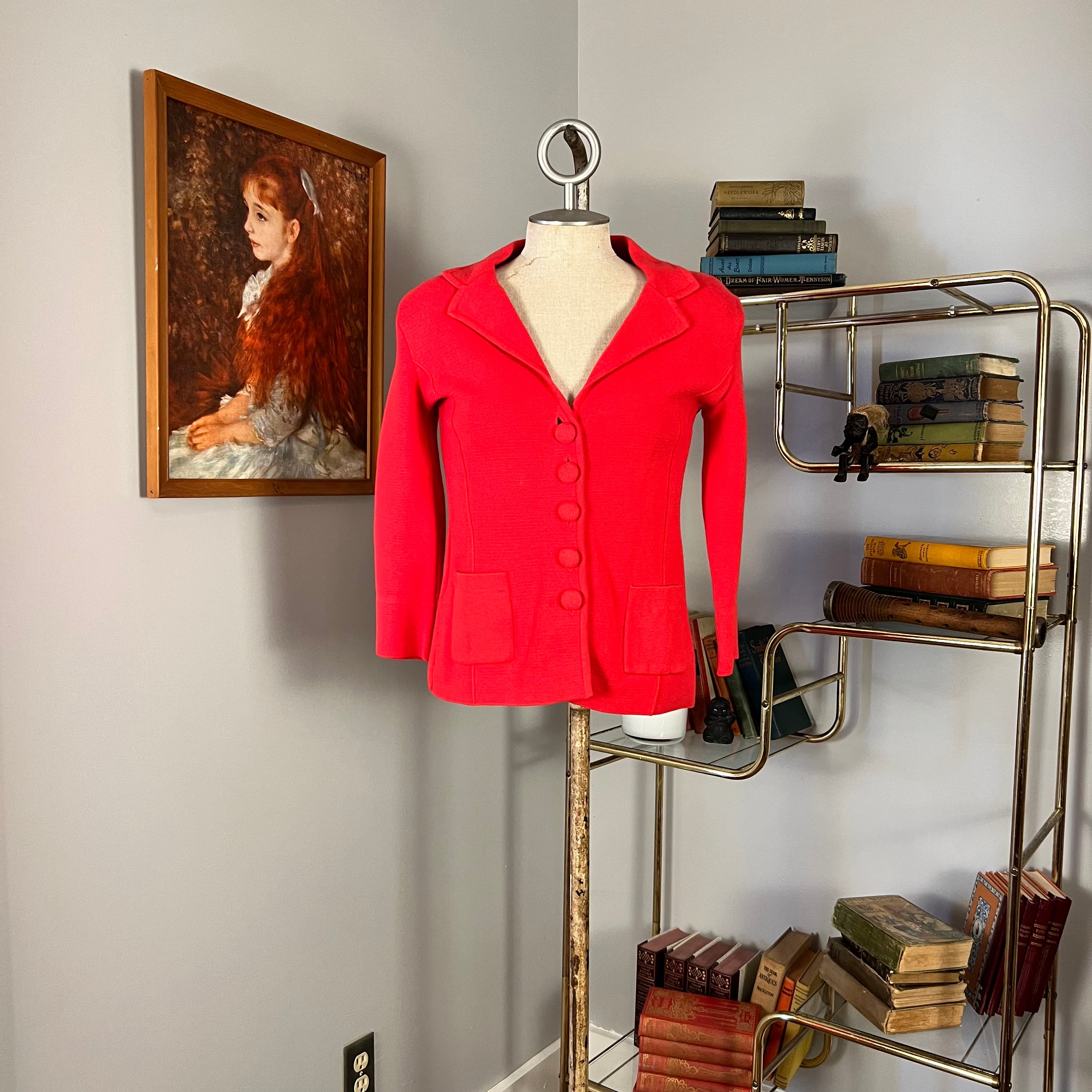 Vintage 50s Red Button Up Sweater | Shop THRILLING