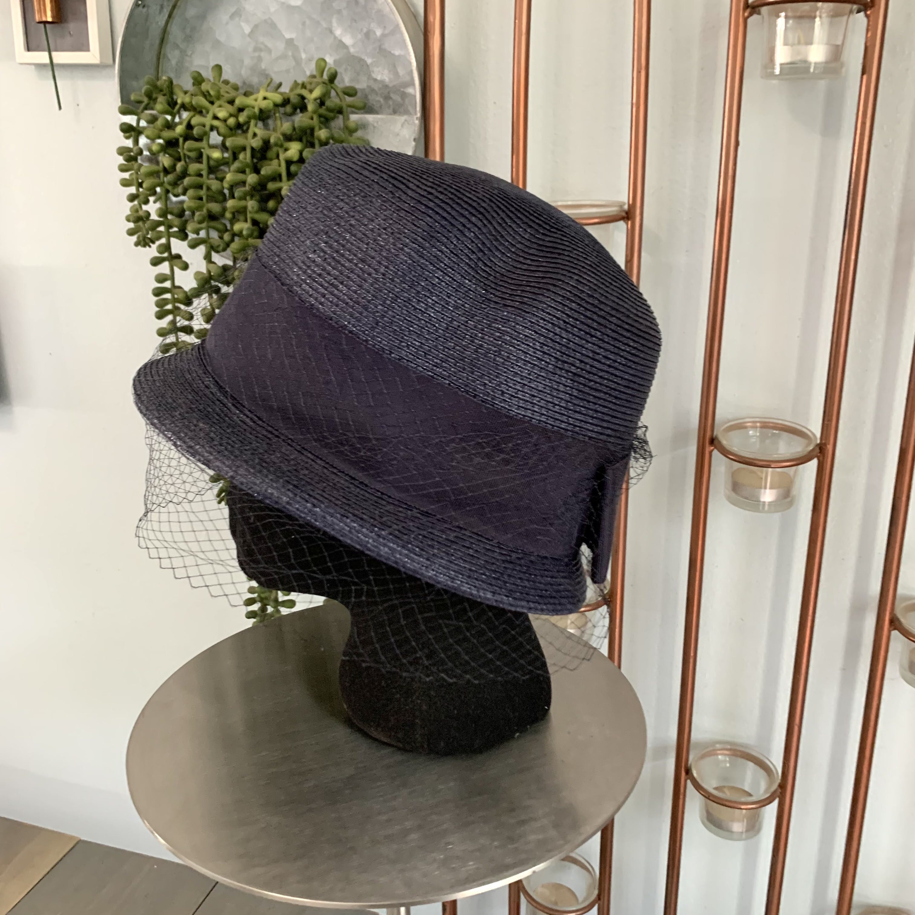 Vintage Navy Blue Cloche Hat | Shop THRILLING