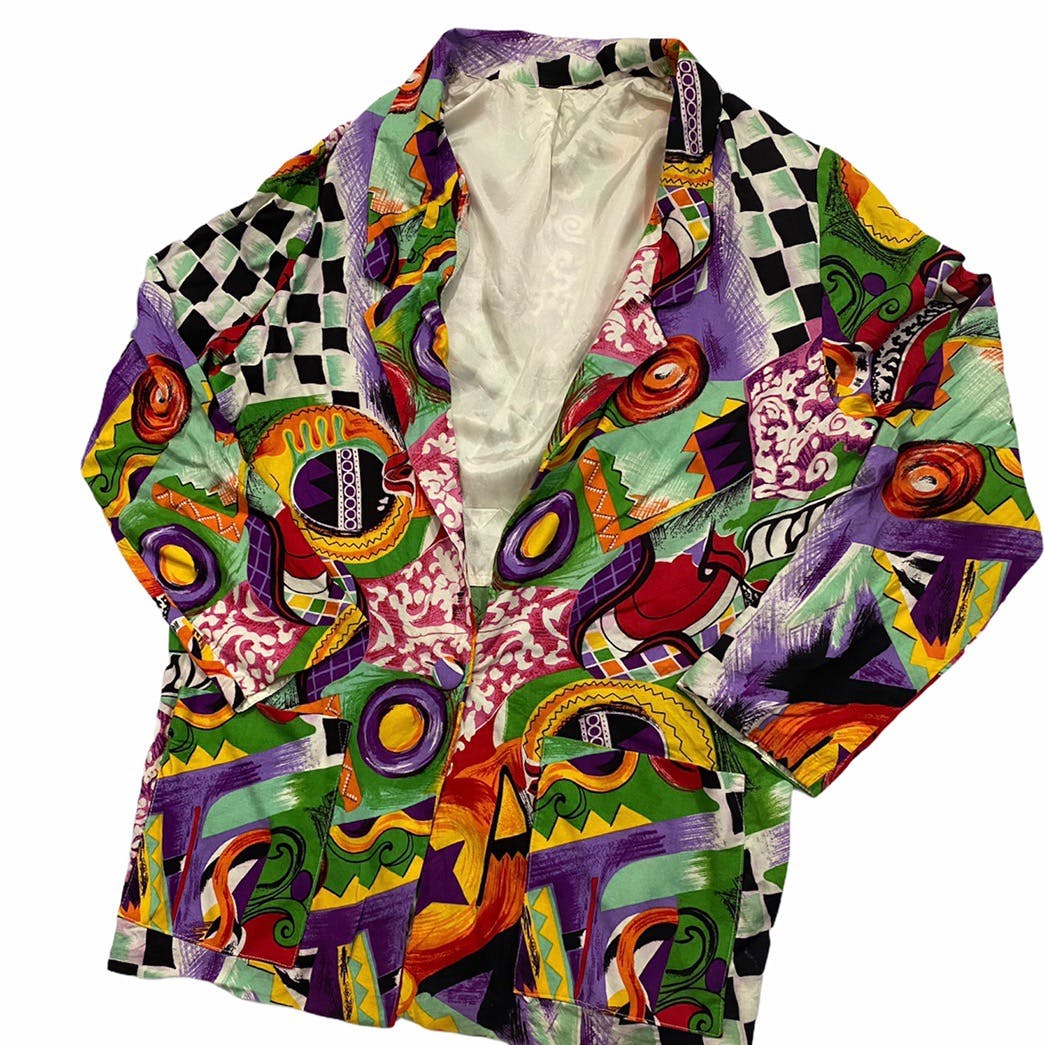 Vintage 80's Colorful Printed Blazer | Shop THRILLING