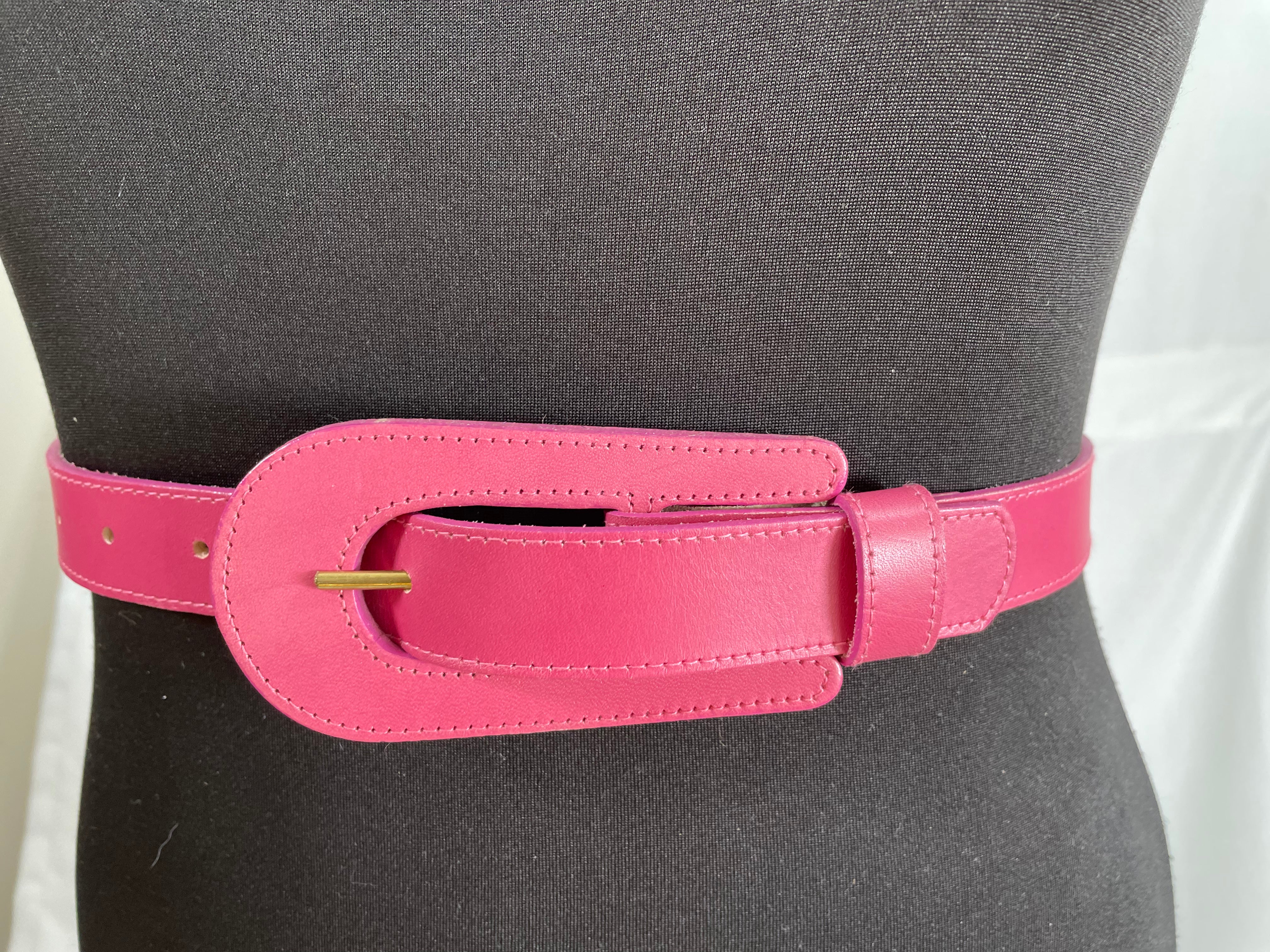 Vintage 80s Barbie Pink Leather Belt By Echo | Shop THRILLING