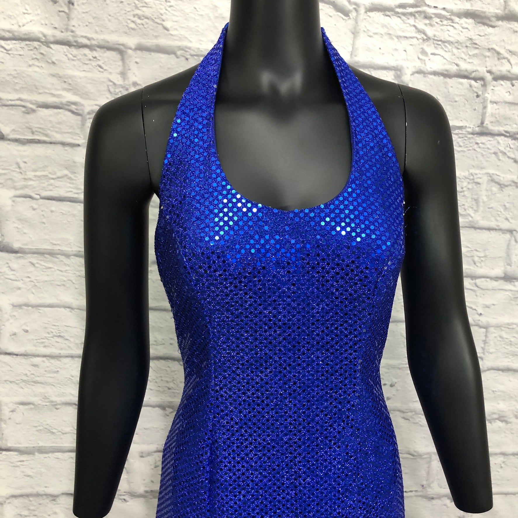 Vintage 90s Shinmer Sparkle Halter Maxi Formal Dress By Jump Apparel ...