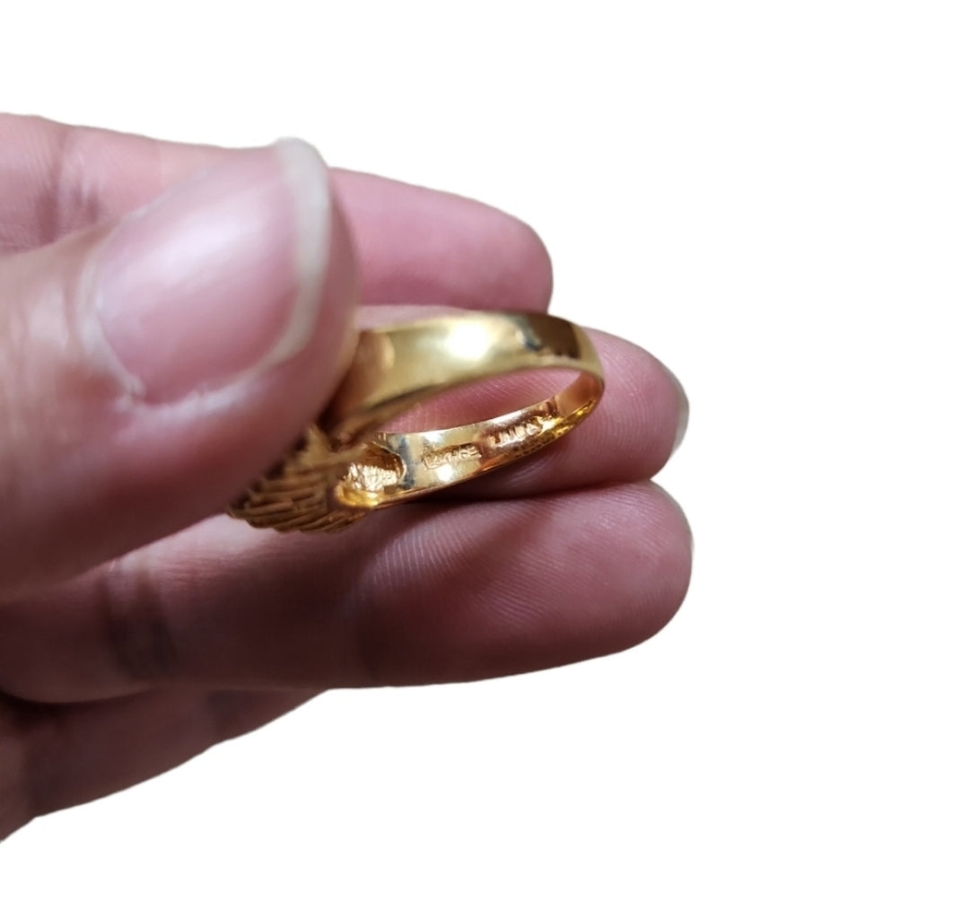 80s Vintage 14k Hge Lind Faux Diamond Sapphire Ring | Shop THRILLING