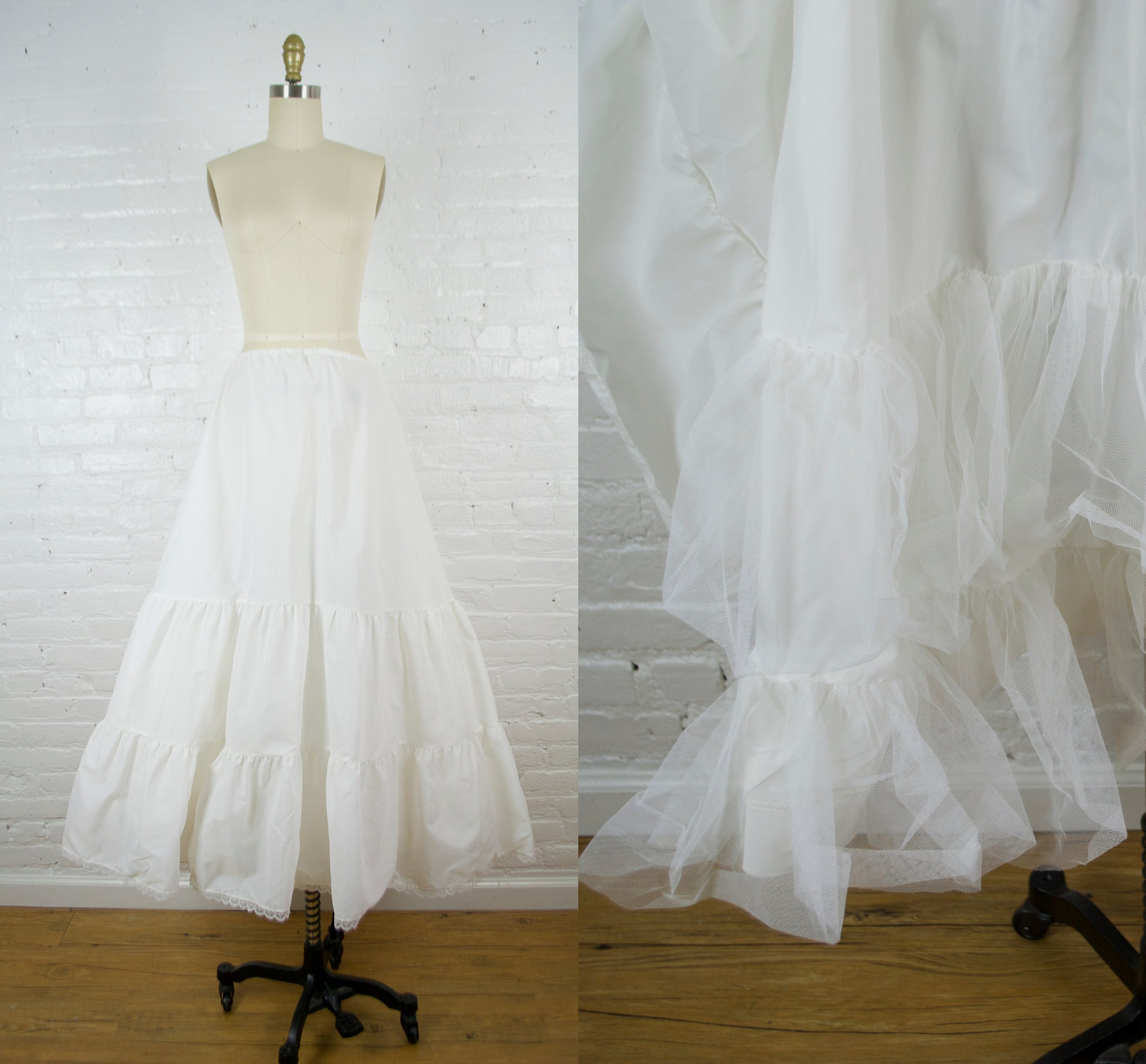 Vintage 80's Long White Wedding Crinoline | Shop THRILLING