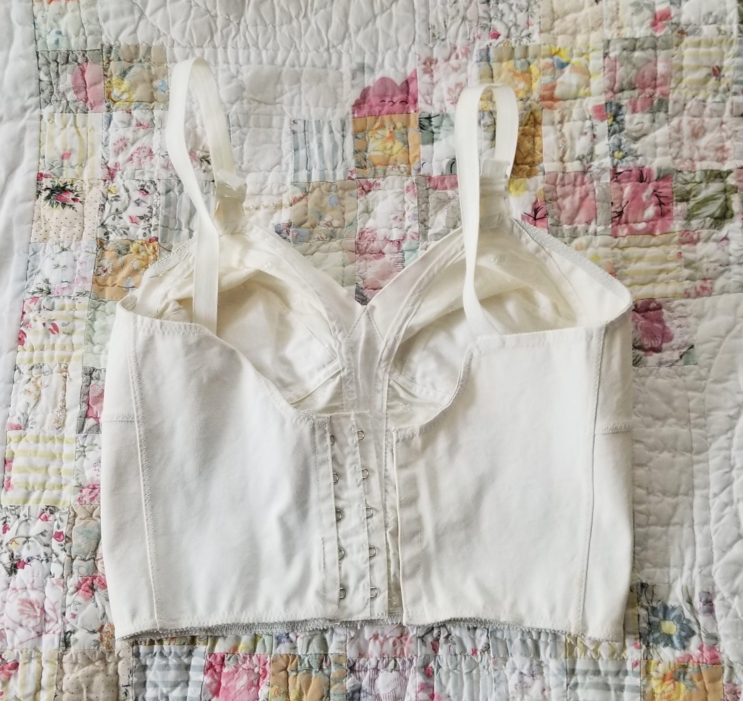 Vintage 50's Cream Longline Bullet Bra | Shop THRILLING