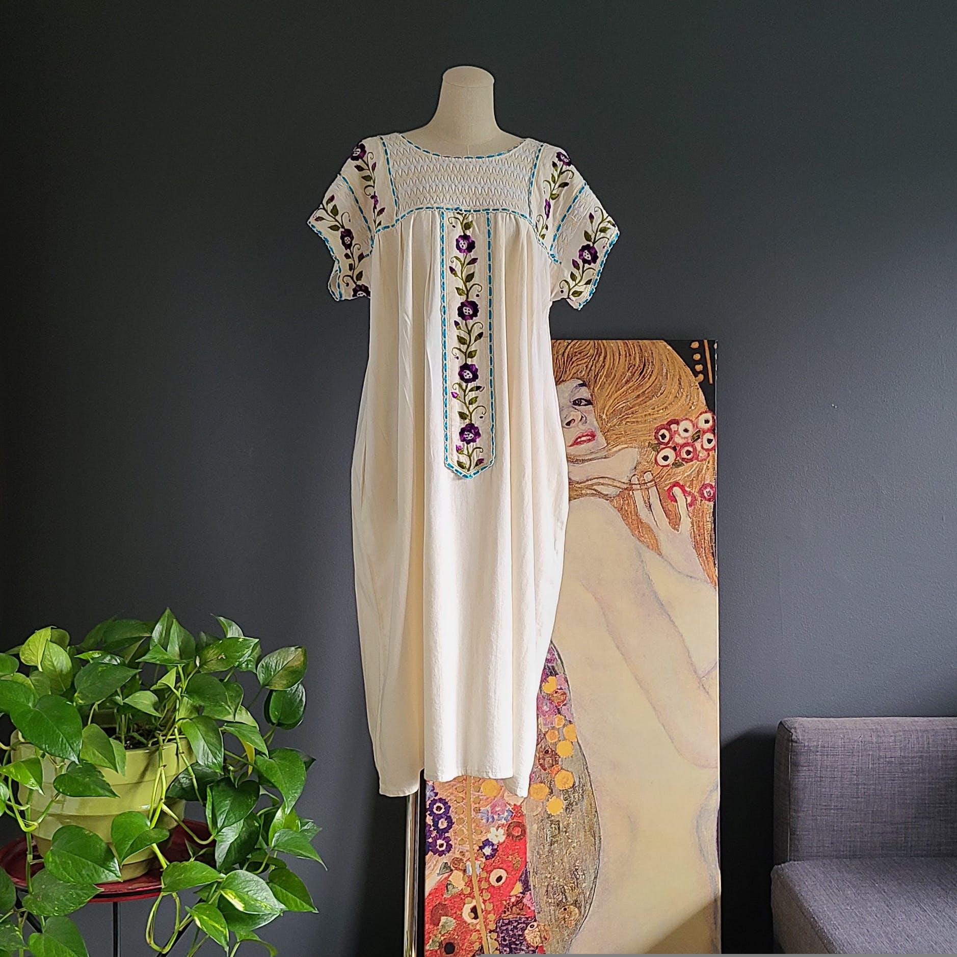 Vintage 70's Embroidered Cotton Frock | Shop THRILLING