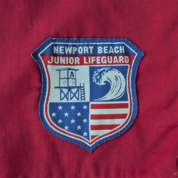 Vintage 80s/90s Swim Trunks Red Nylon Shorts Lifeguard Men 34 By Club ...