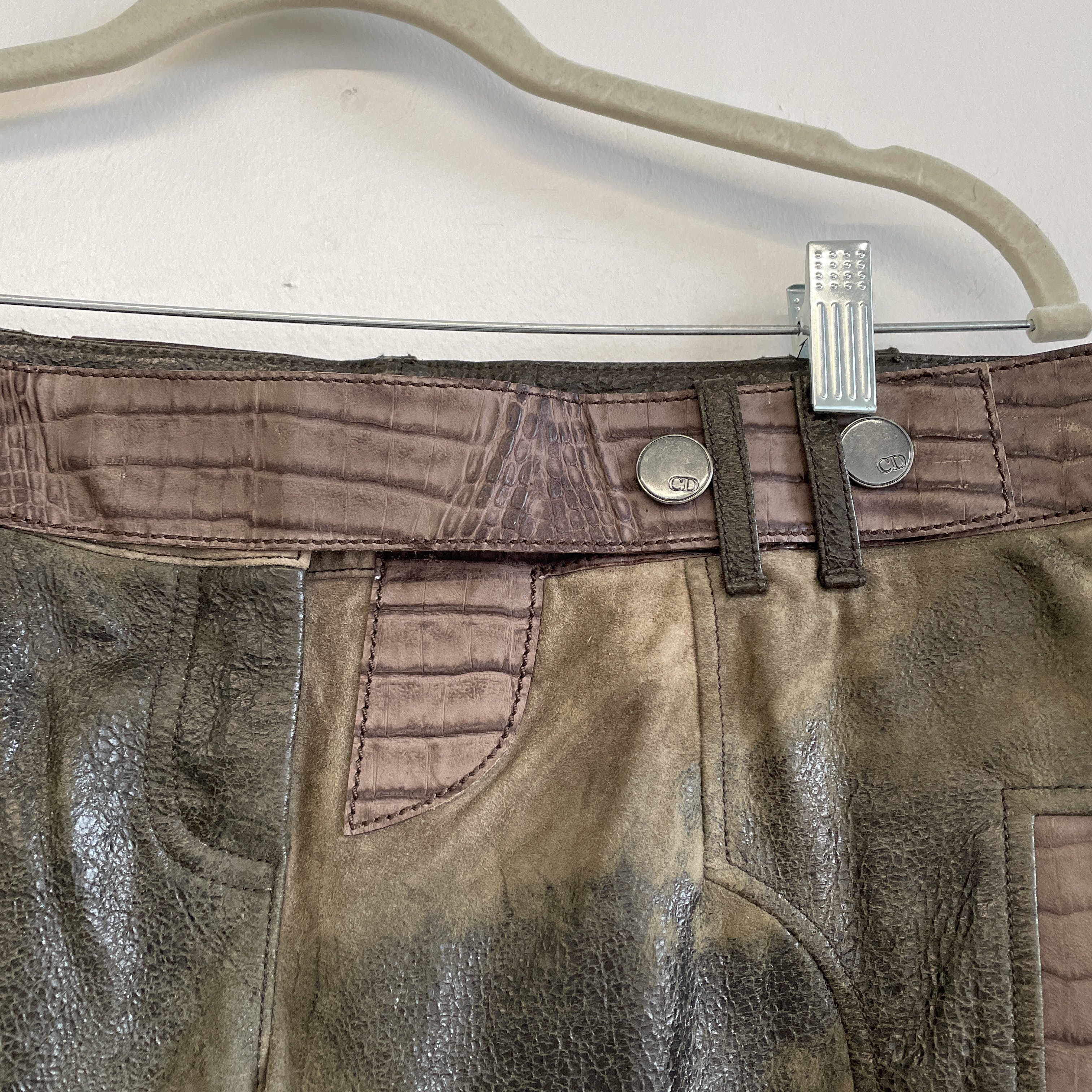 Vintage Goat Leather Pants Crocodile by Christian Dior | Shop THRILLING