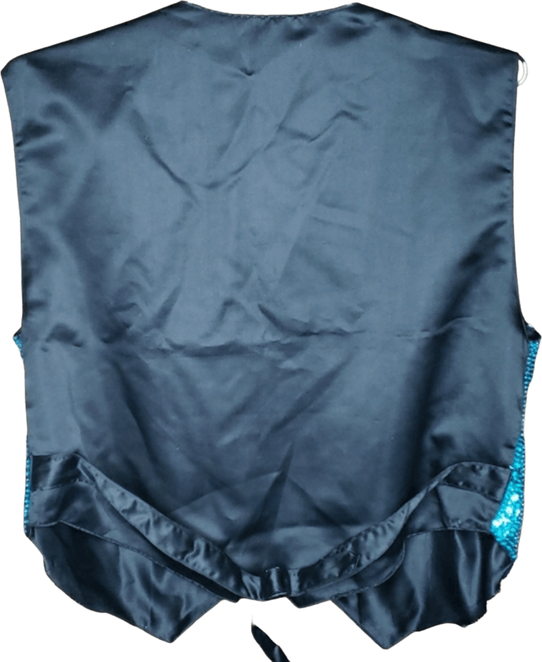 Vintage Blue and Pink Sequined Fish Vest by Serious Fun | Shop THRILLING