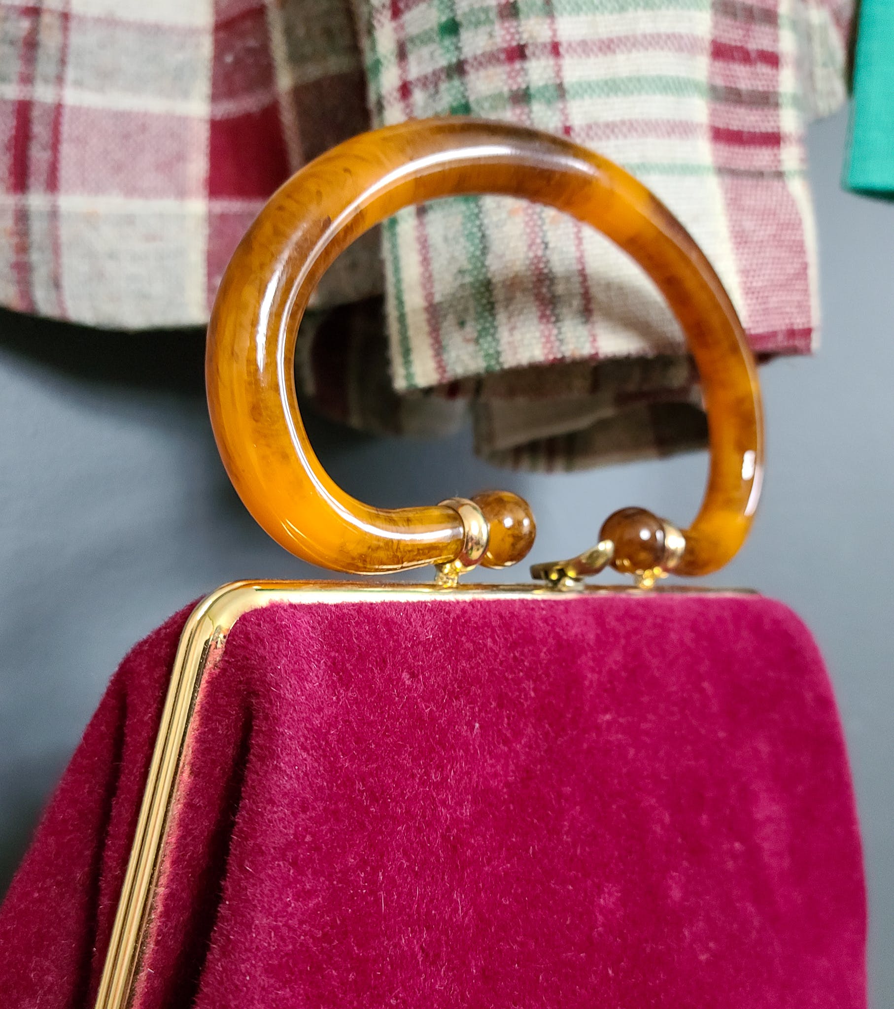 Vintage 60's Red Velveteen Handbag by Mm Morris Moskowitz | Shop THRILLING