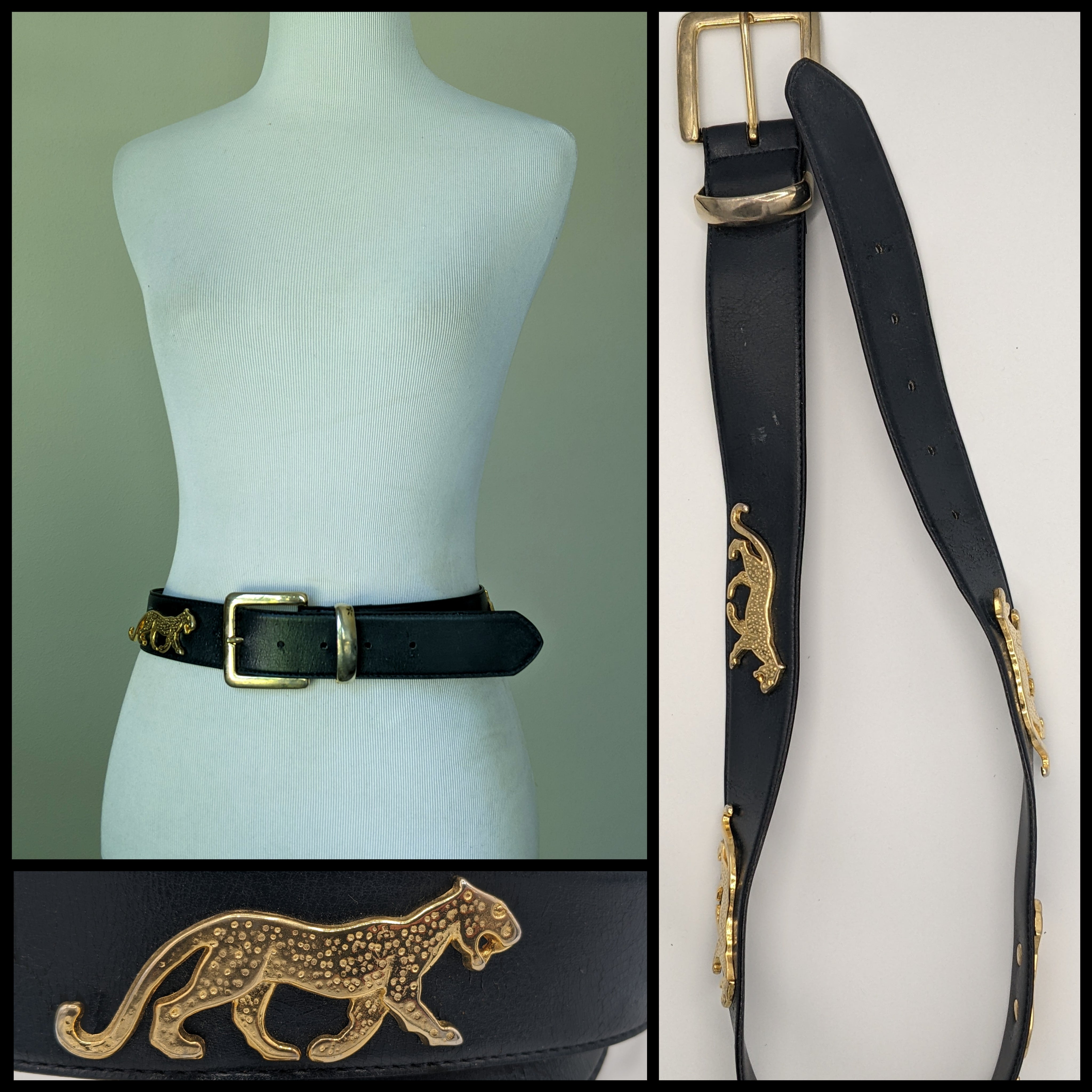 Vintage 90s 90s Leopard Cheetah Versace Style Belt By Donna Katz | Shop ...