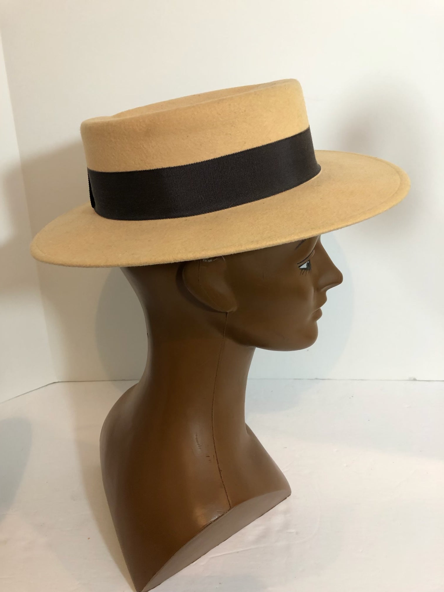 60s Vintage Straw Hat Black Ribbon | Shop THRILLING
