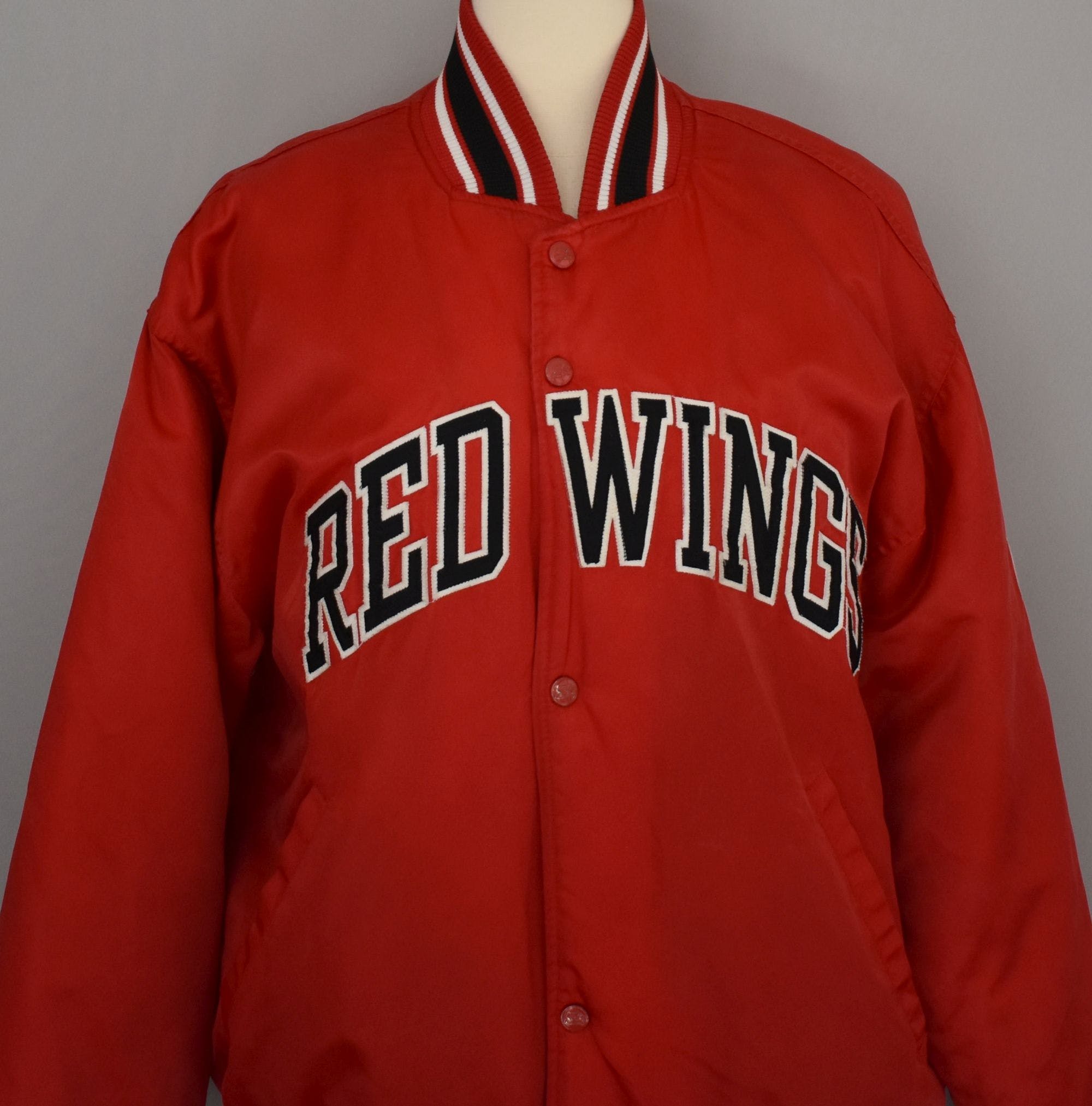 Vintage 80's Detroit Red Wings Satin Jacket by Starter | Shop THRILLING