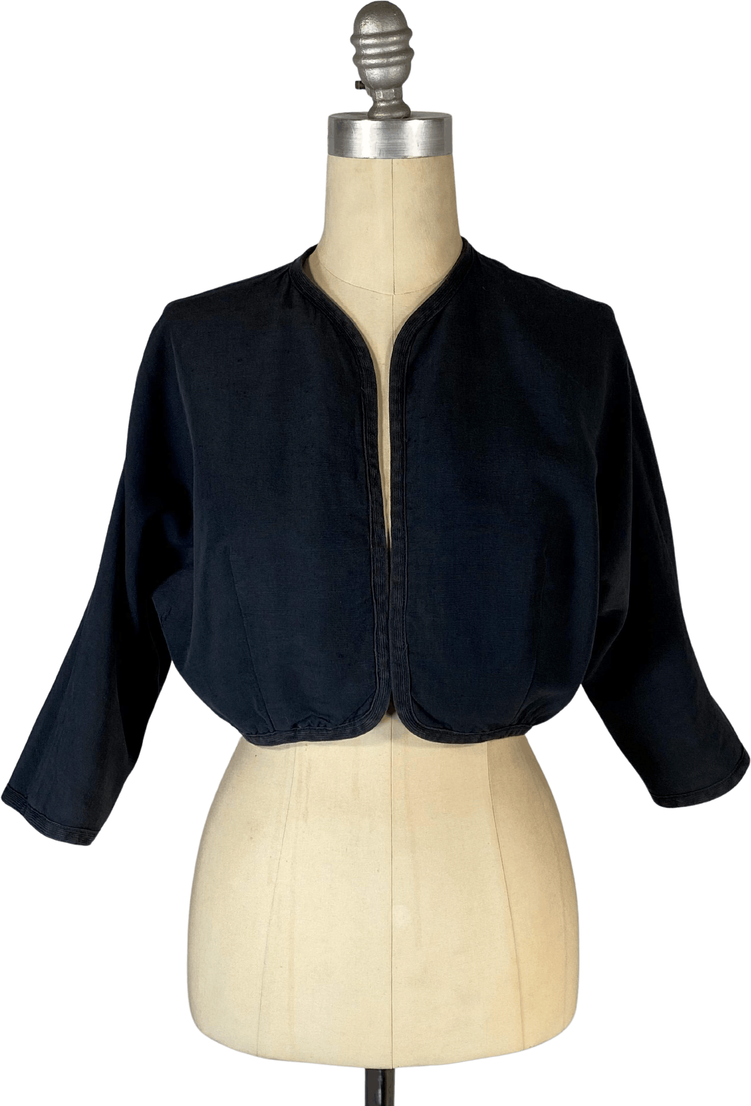 Vintage 50's Black and White Reversible Silk Jacket | Shop THRILLING
