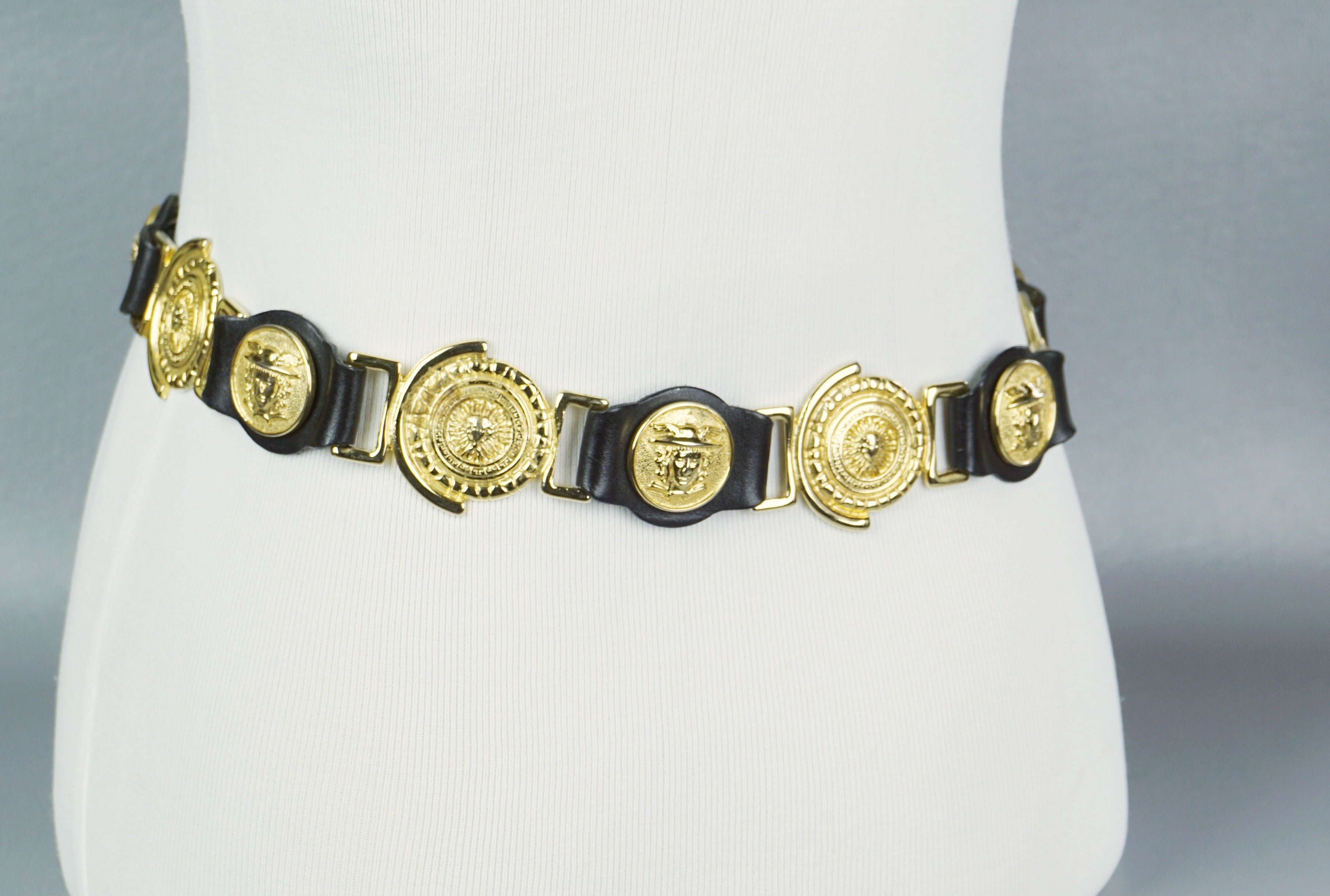 Vintage Vtg Medusa Medallion Western Style Leather Belt By Milos | Shop ...