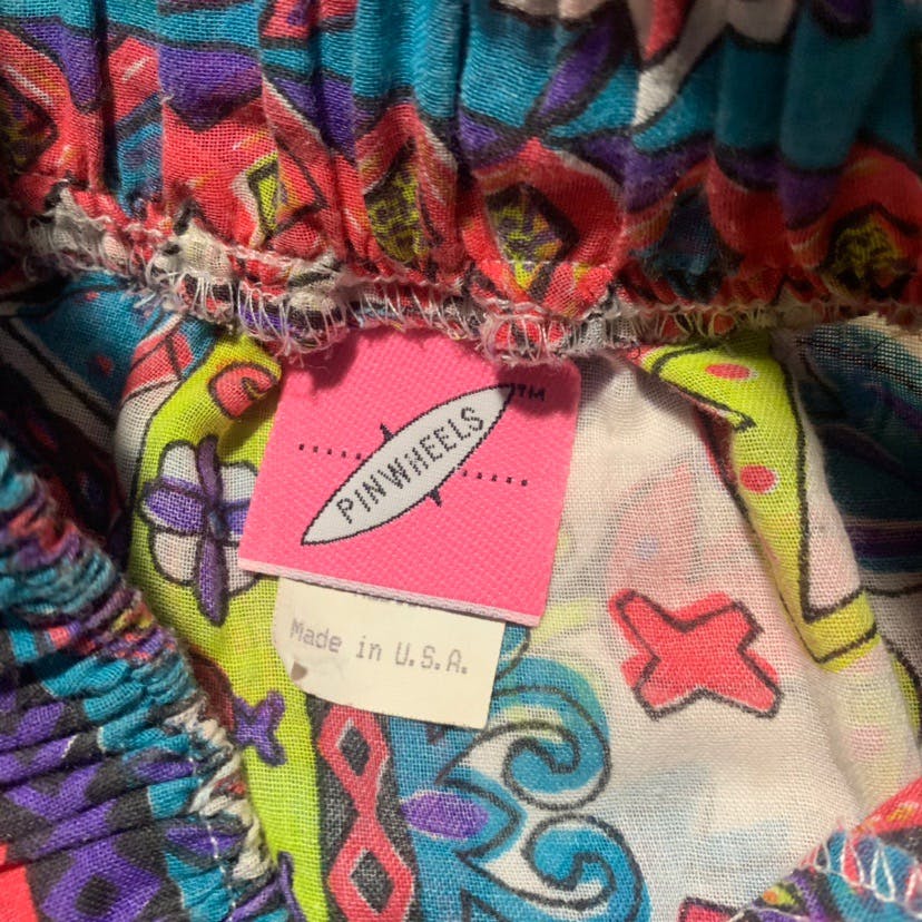 Vintage 90's Neon Pattern Mini Skirt by Pinwheels | Shop THRILLING