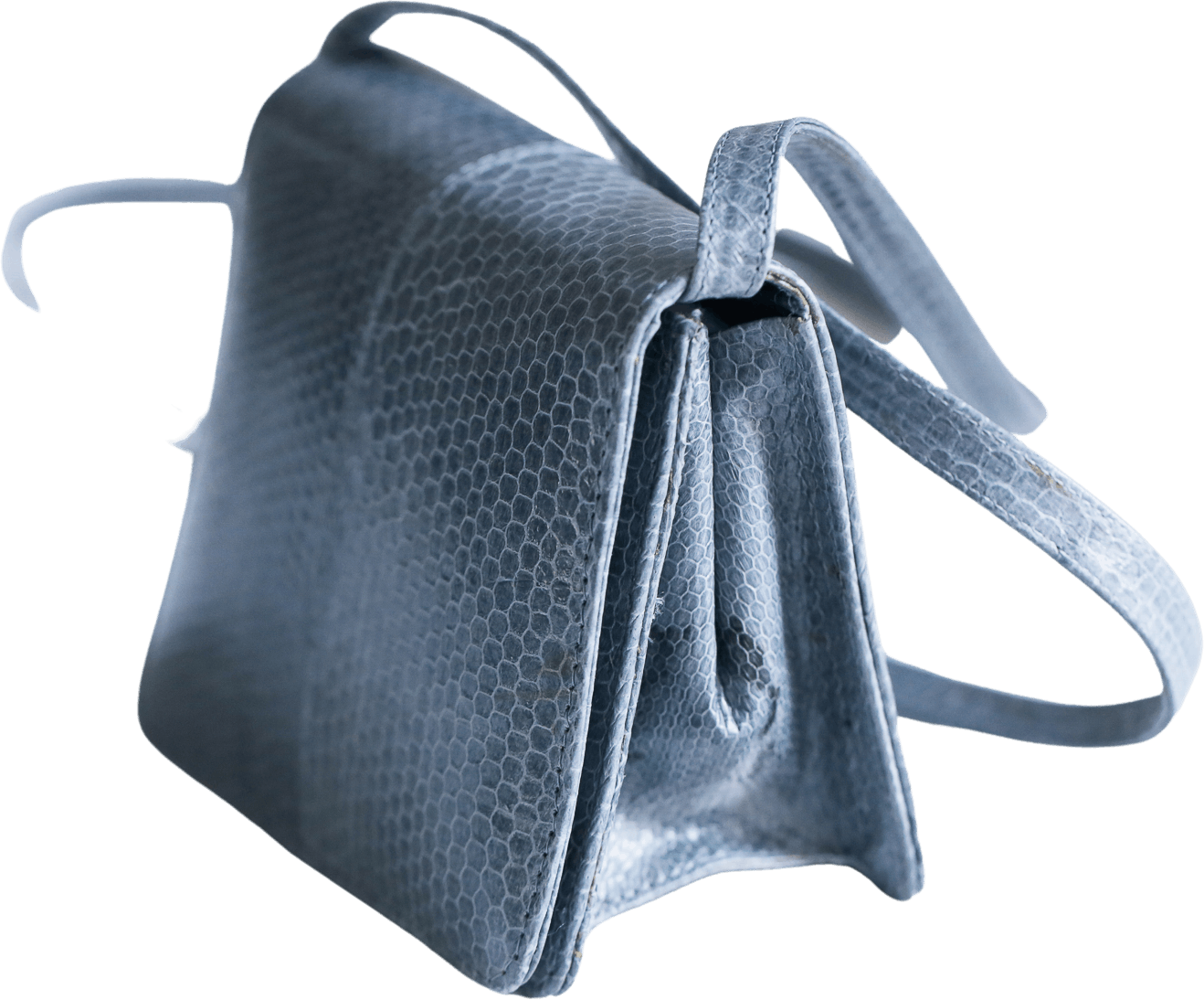 Vintage Tiny Mini Gray Snakeskin Accordion Style Square Crossbody Purse ...