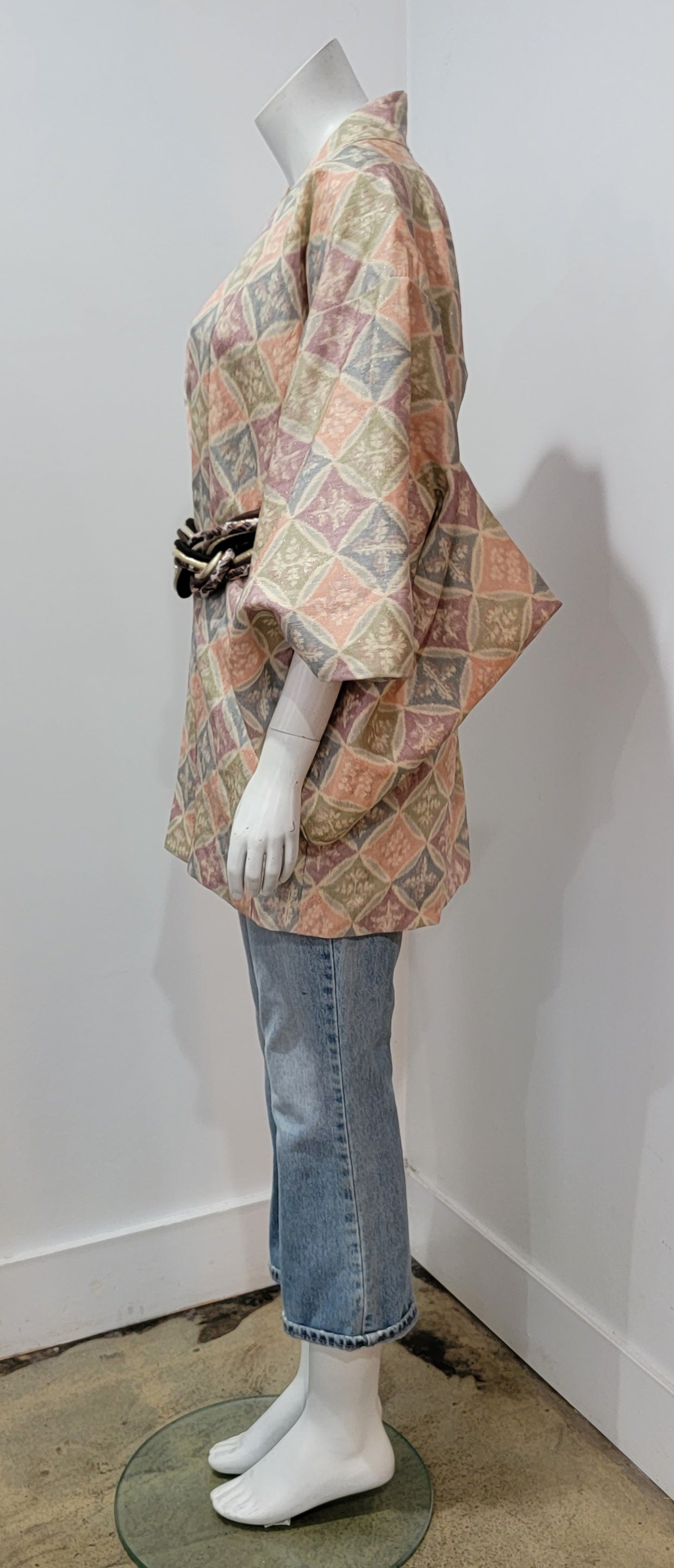 Vintage 70s Pastel Medallion Lurex Brocade Duster | Shop THRILLING