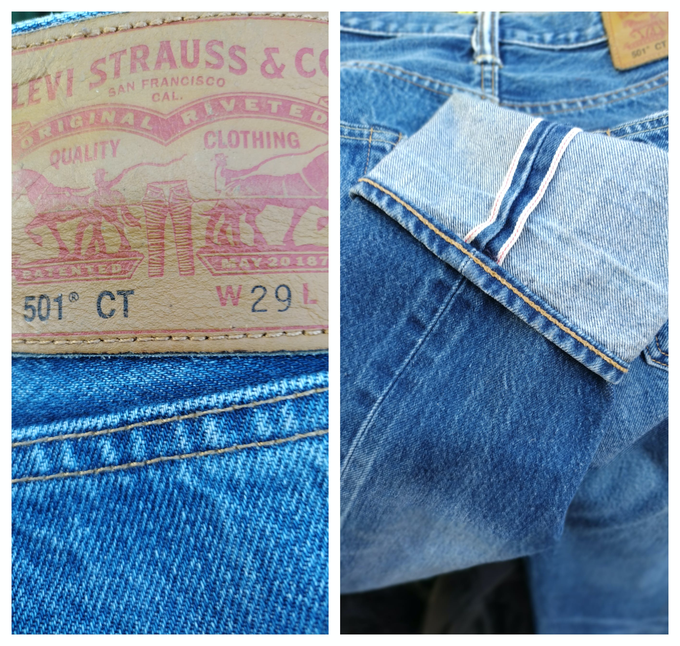 Vintage Levi White Oak Cone Sleveged Redline 501's By Levi Strauss ...
