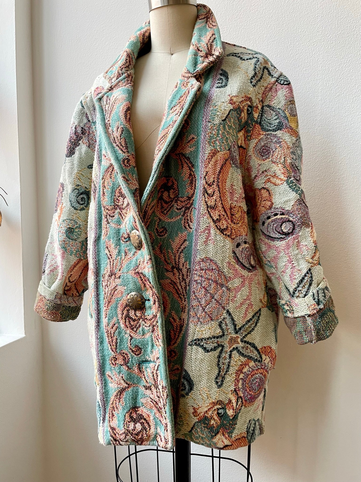 Vintage Seashell Tapestry Coat | Shop THRILLING