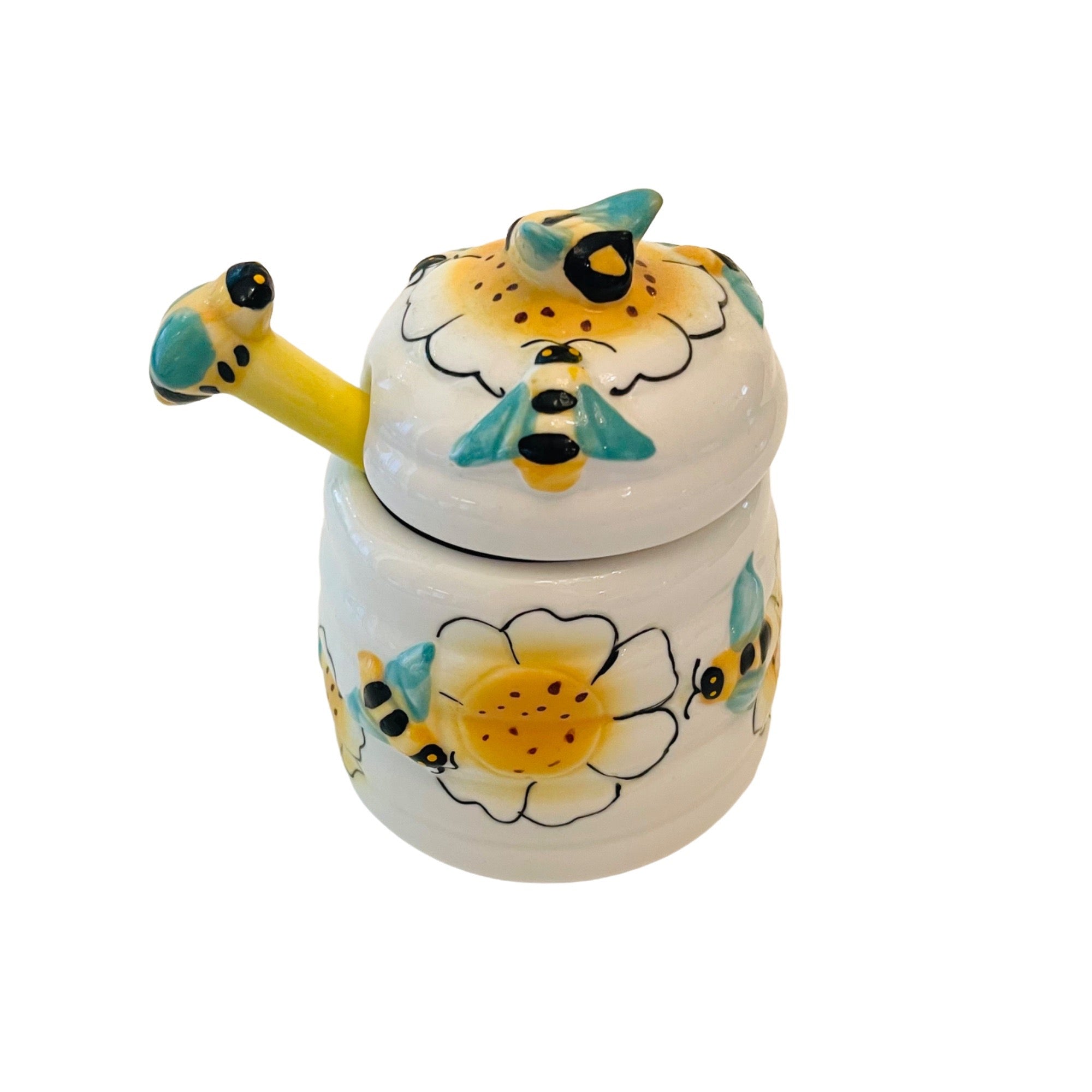 Vintage Beehive Honey Pot With Ceramic Dipper 3 Piece Set | Shop THRILLING