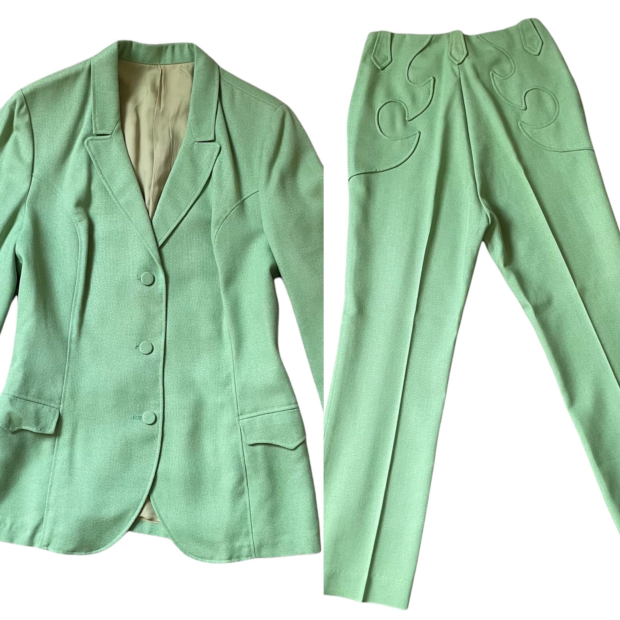 Vintage Lasso Vtg 70s Pistachio Green Western Wear Suit by Lasso | Shop ...