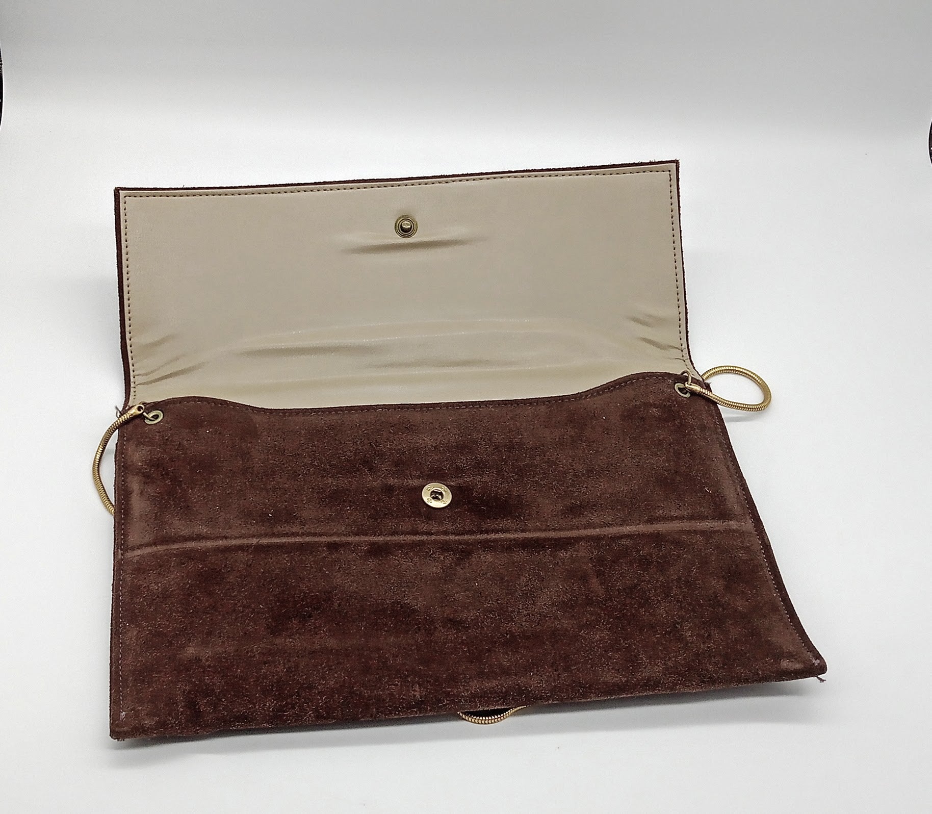 Vintage Chocolate Brown Suede Envelope Clutch Bag By Shirl Miller ...