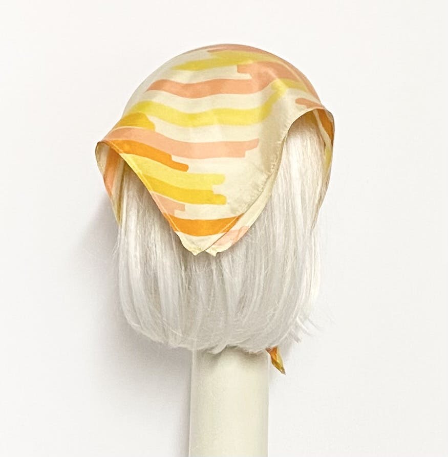 Vintage Yellow Abstract Scarf | Shop THRILLING