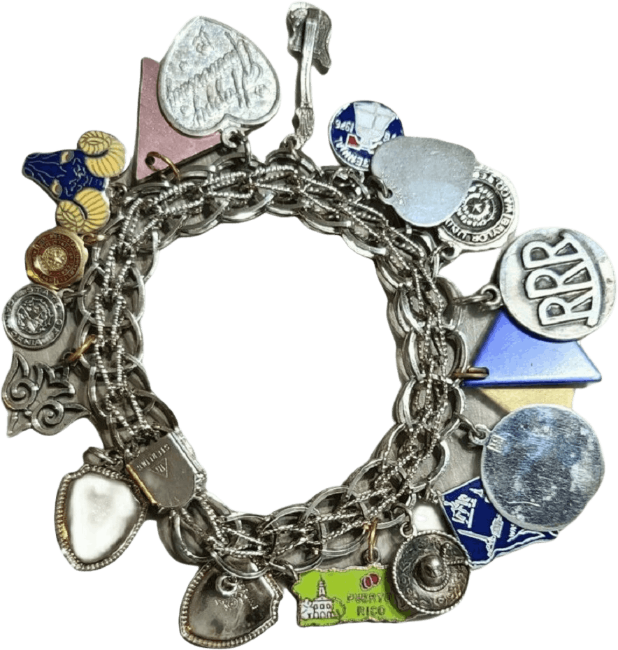 Vintage 70’s Loaded Sterling Silver Charm Bracelet by Jb Sterling ...