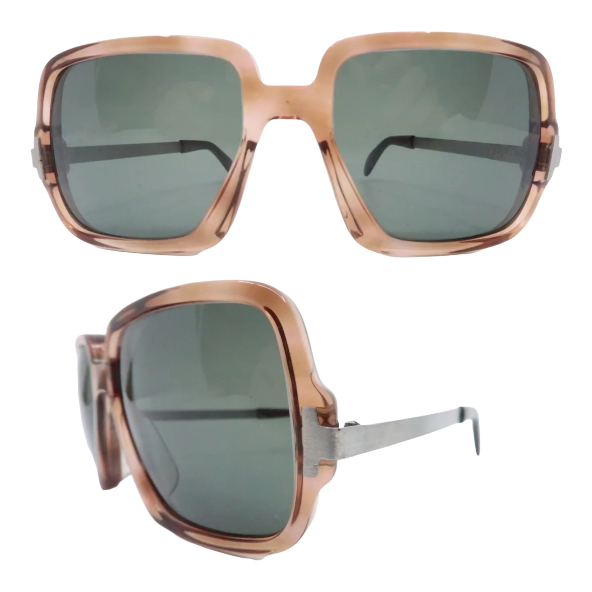 Vintage 70s Neostyle Sunglasses Brushed Metal Temples Unisex By ...