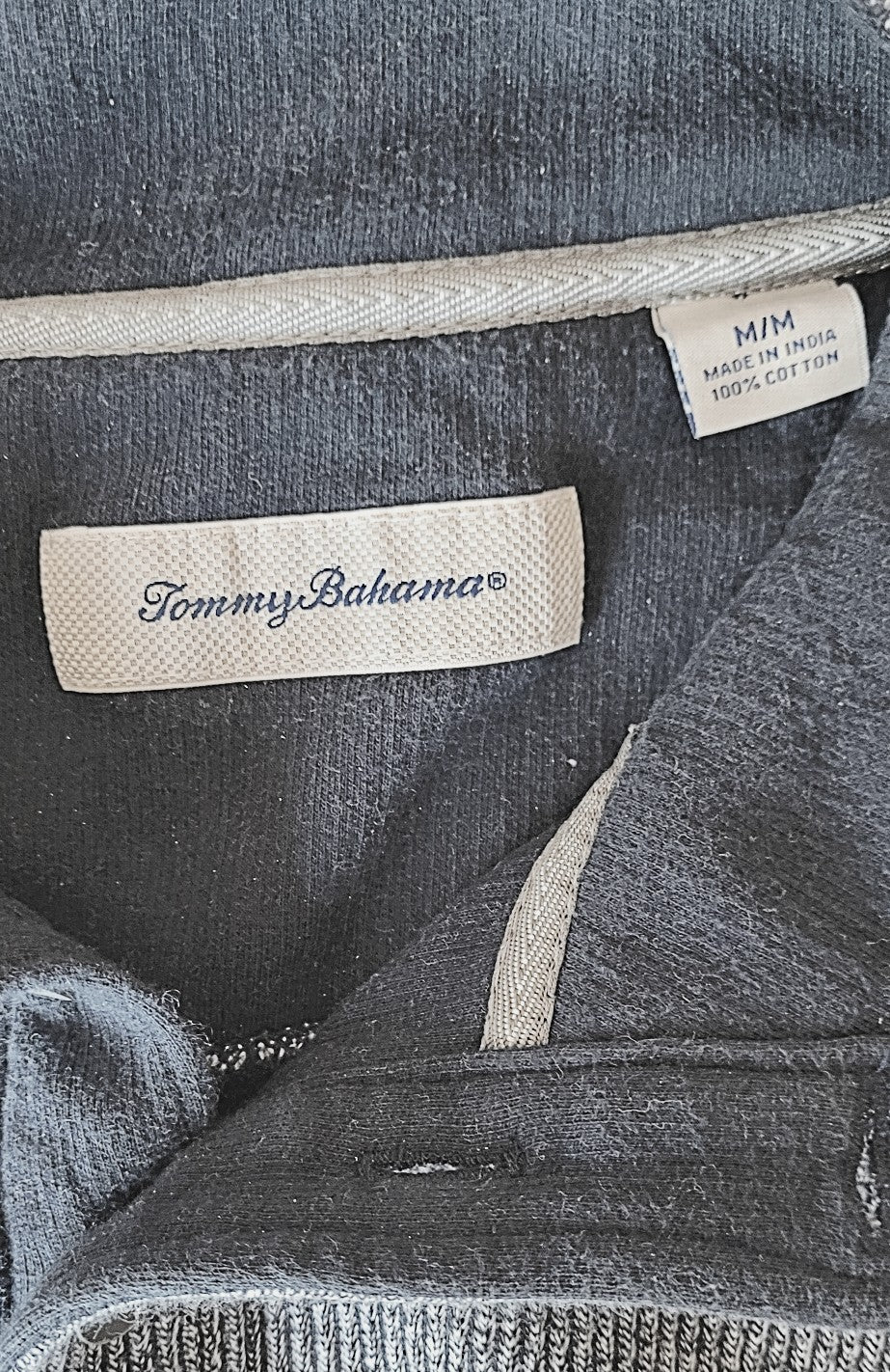 Vintage 80s/90s Long Sleeved 4 Button Gray Cotton Shirt By Tommy Bahama ...