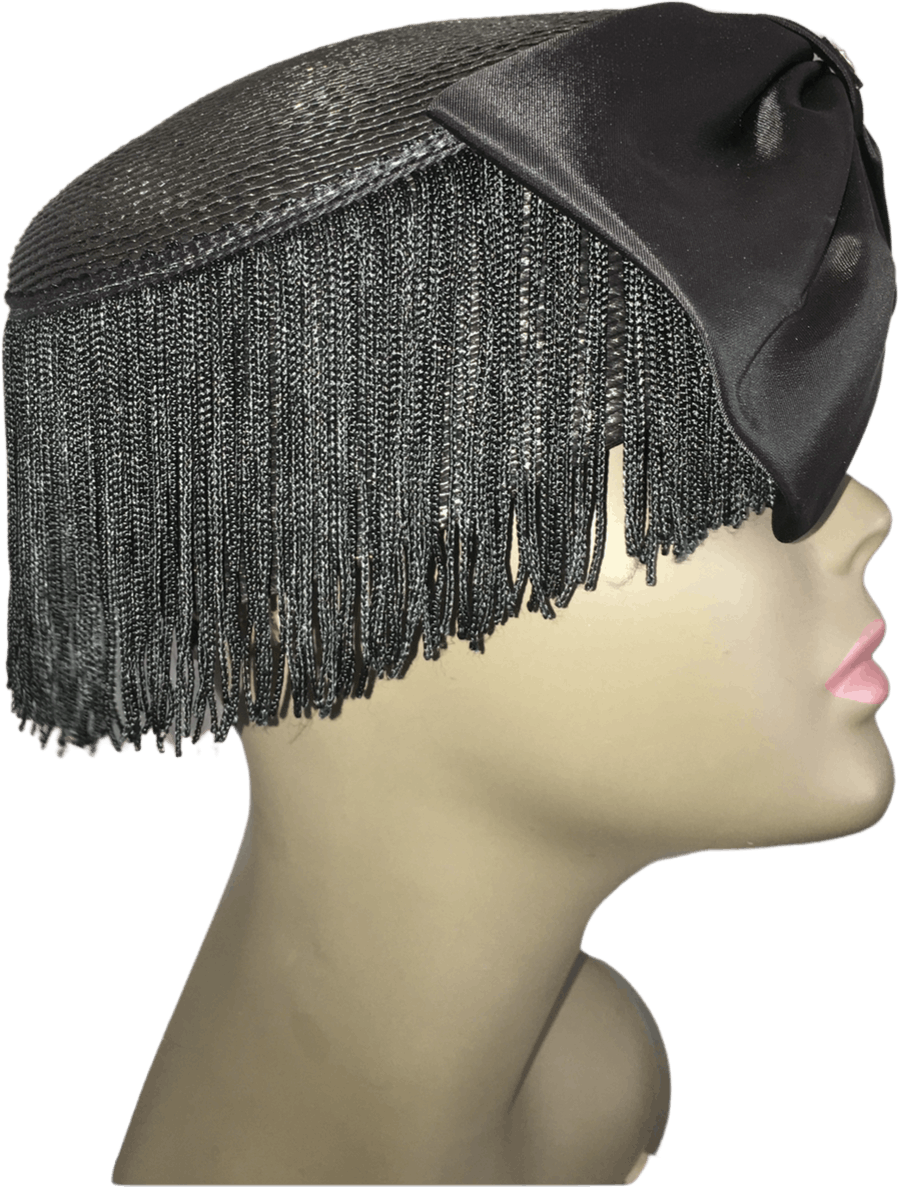 Vintage 80's Fringed Big Bow Hat | Shop THRILLING