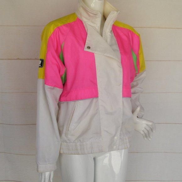 Vintage 80’s Neon Track Jacket Pockets by Frank Shorter | Shop THRILLING